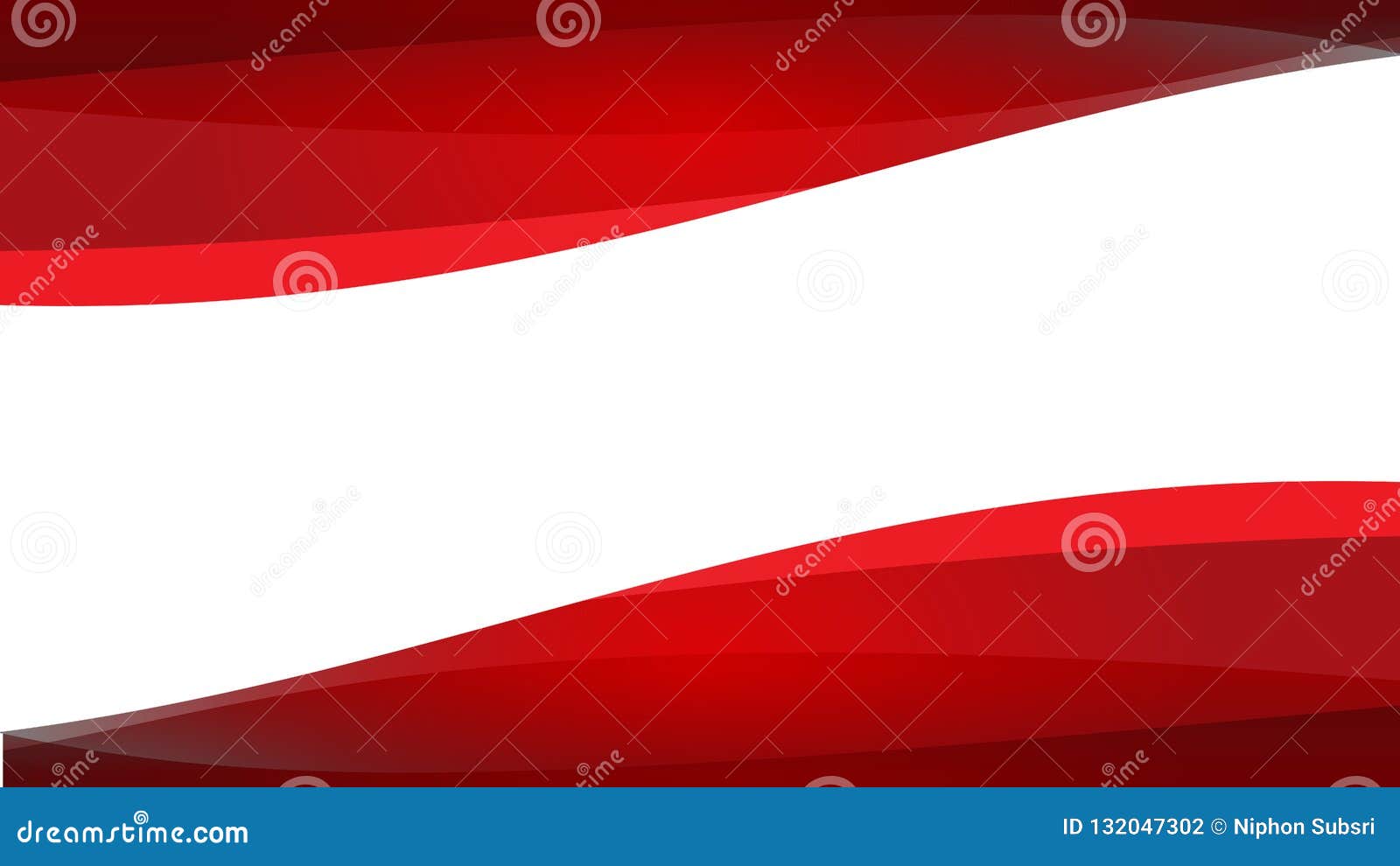 The Abstract Vector Image Red Wave on White Background. Stock ...
