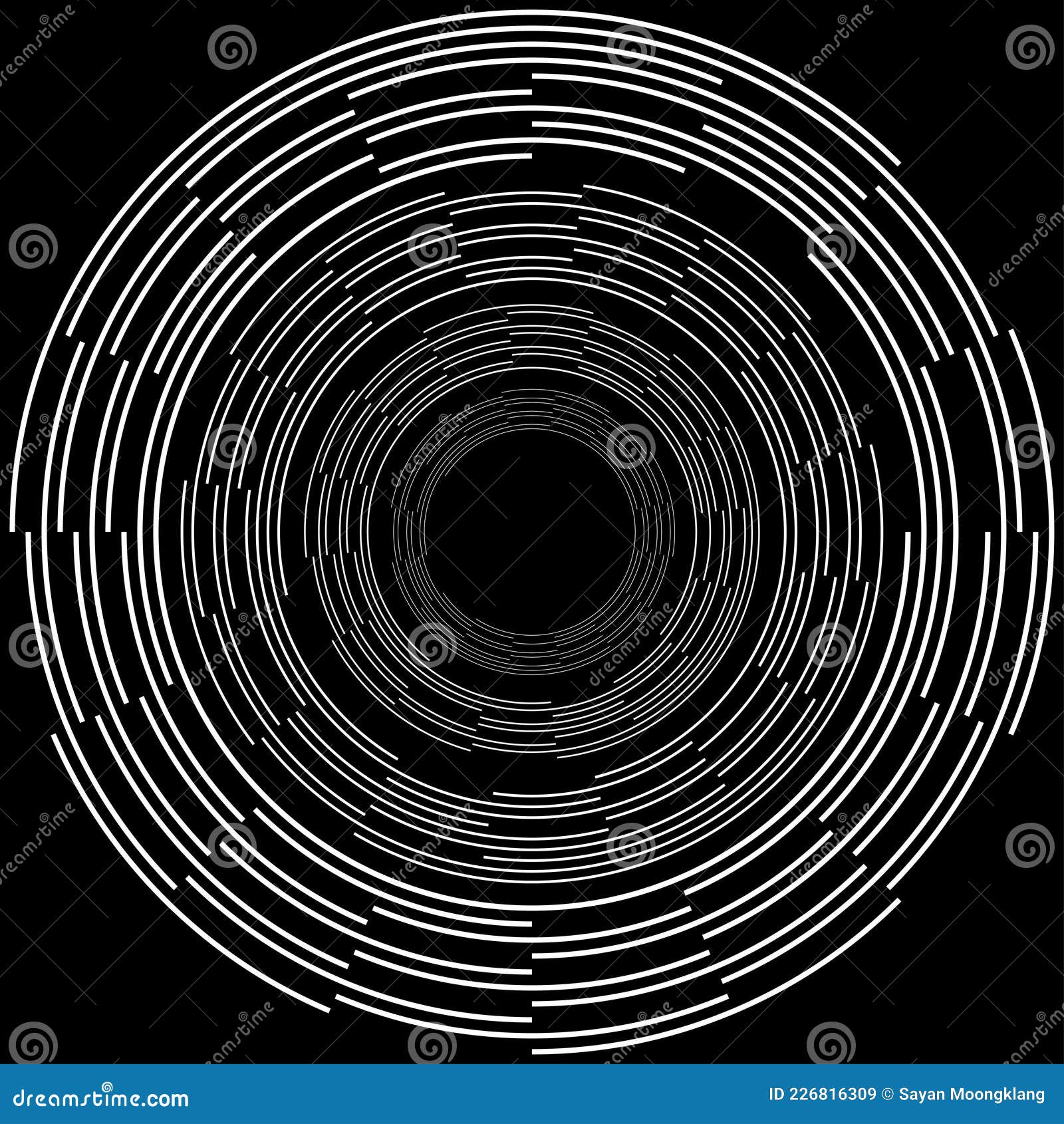 Abstract Vector of Imperfect Circles Overlapped in Multiple Layers ...