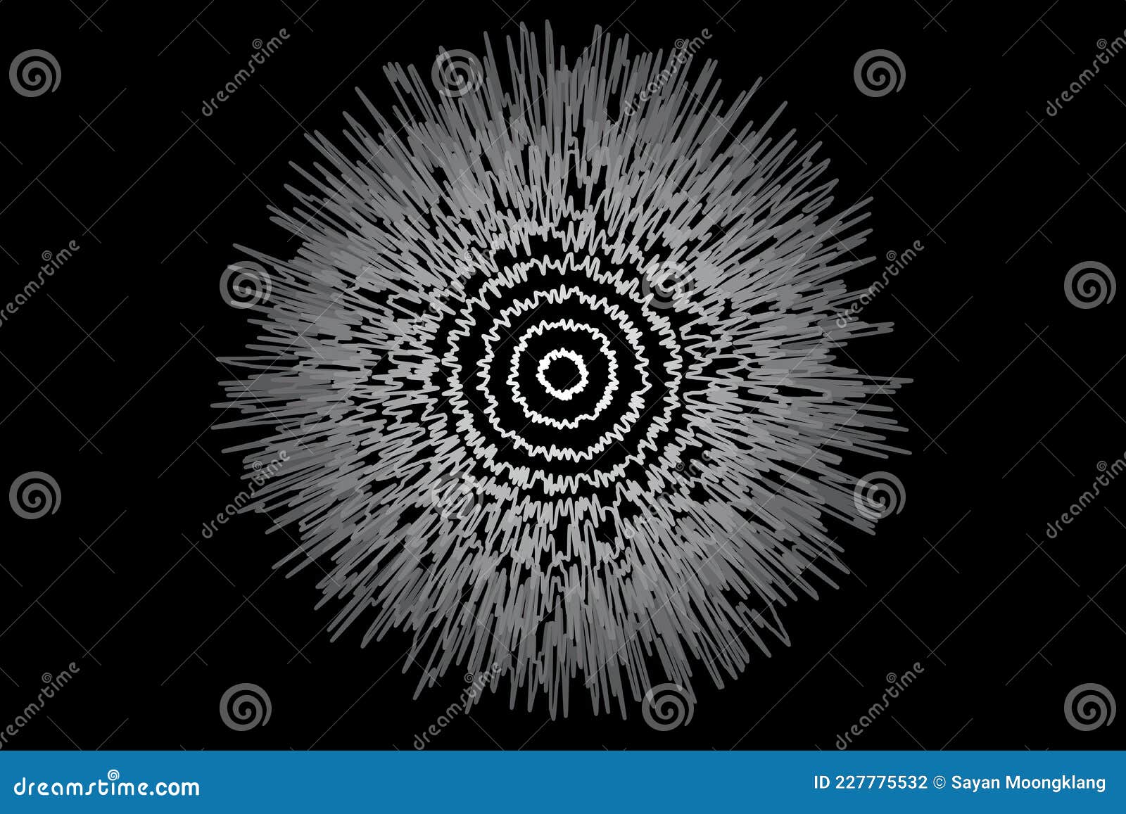 Abstract Vector of Imperfect Circles Overlapped in Multiple Layers ...