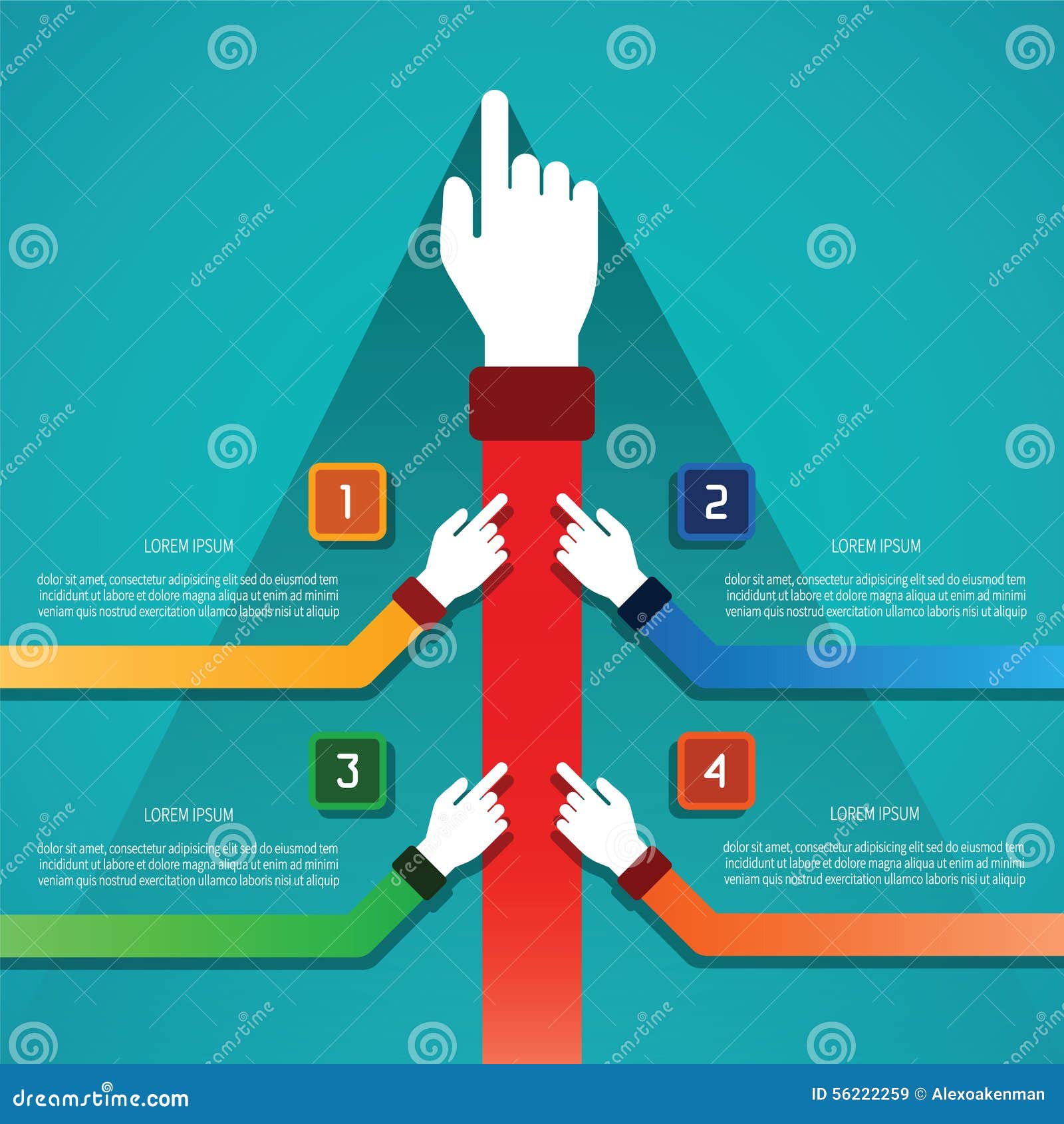 Abstract Vector Infographic Template in Flat Style for Layout Workflow ...