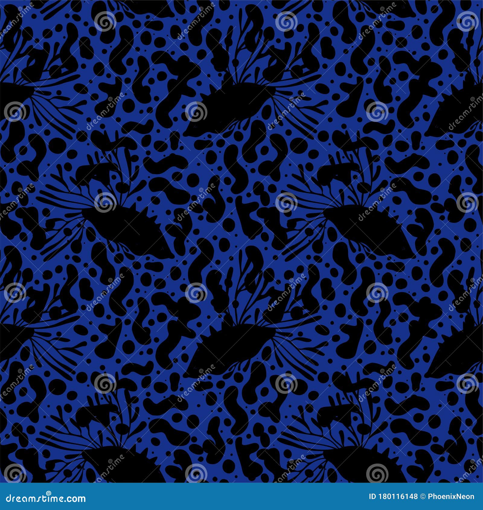 Abstract Vector Ink Blob Seamless Pattern for Clothes Design. Stock ...