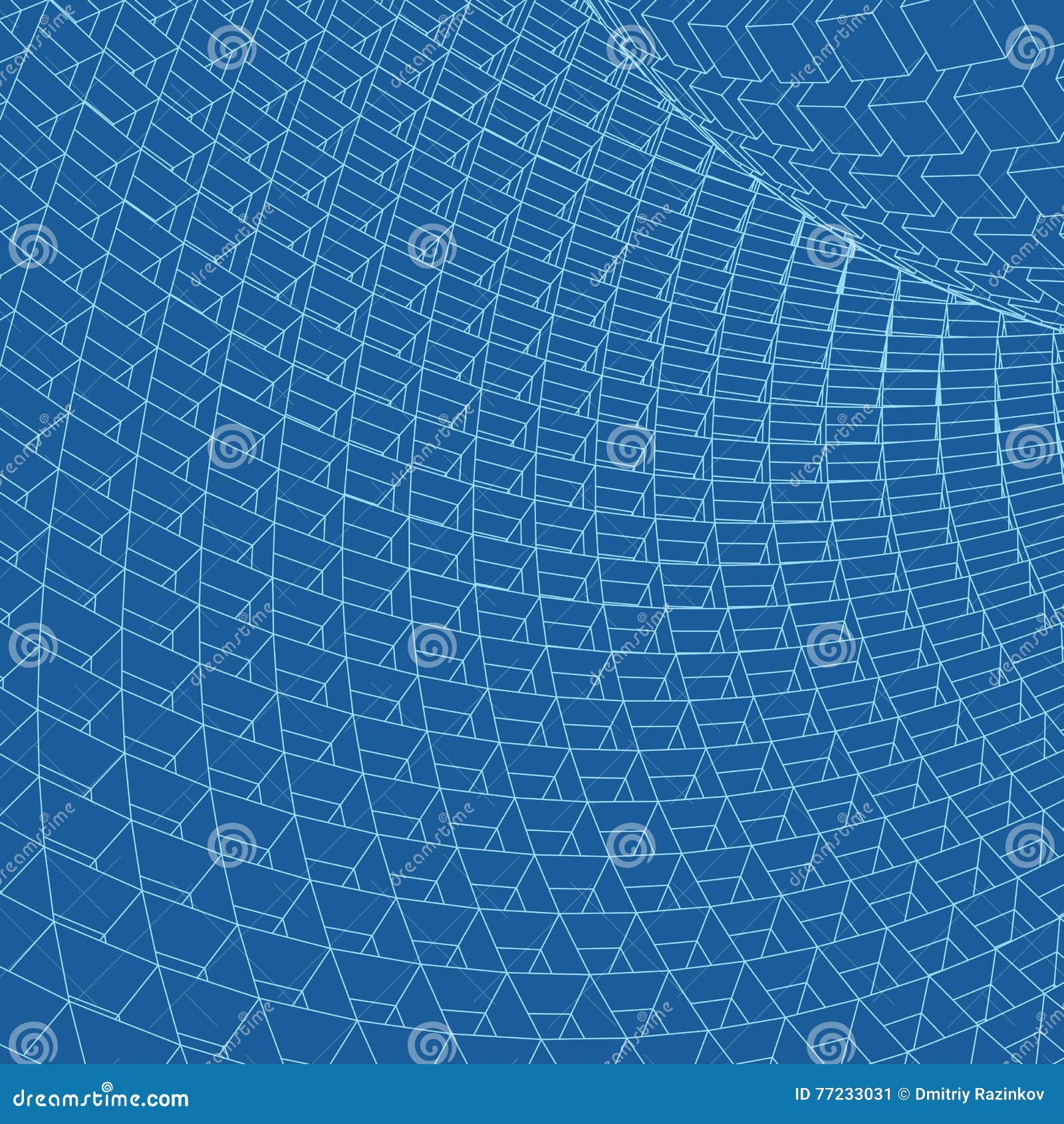 Abstract Vector Landscape Background. Cyberspace Grid. 3d Technology ...