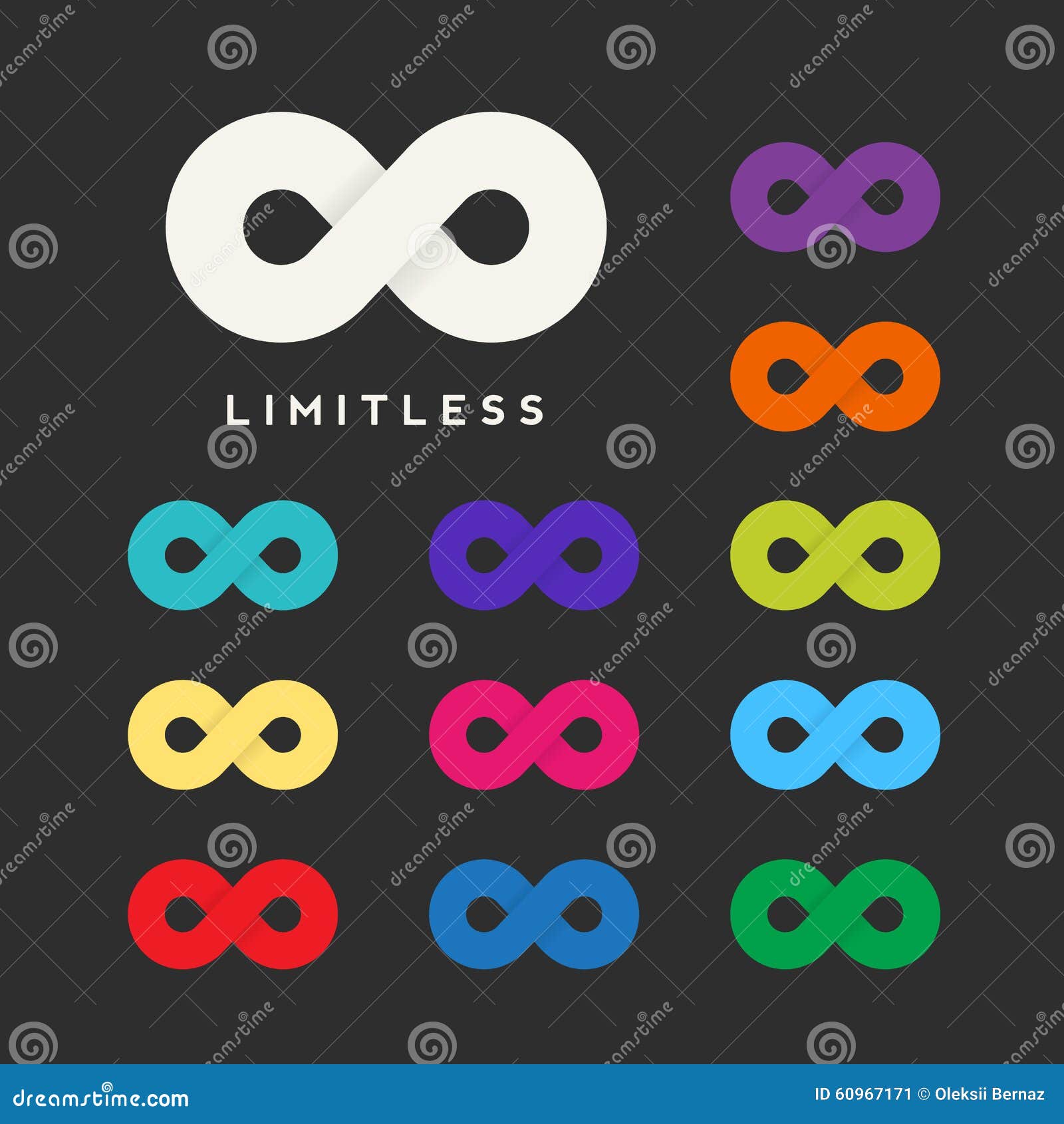 Abstract Vector Limitless Symbol, Icon or a Logo Stock Vector ...