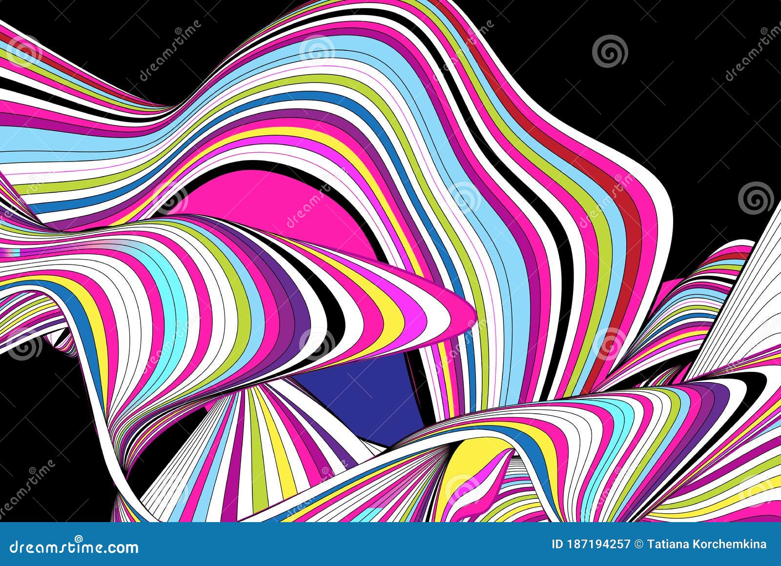 Abstract Vector Linear Waves Stock Illustration - Illustration of ...