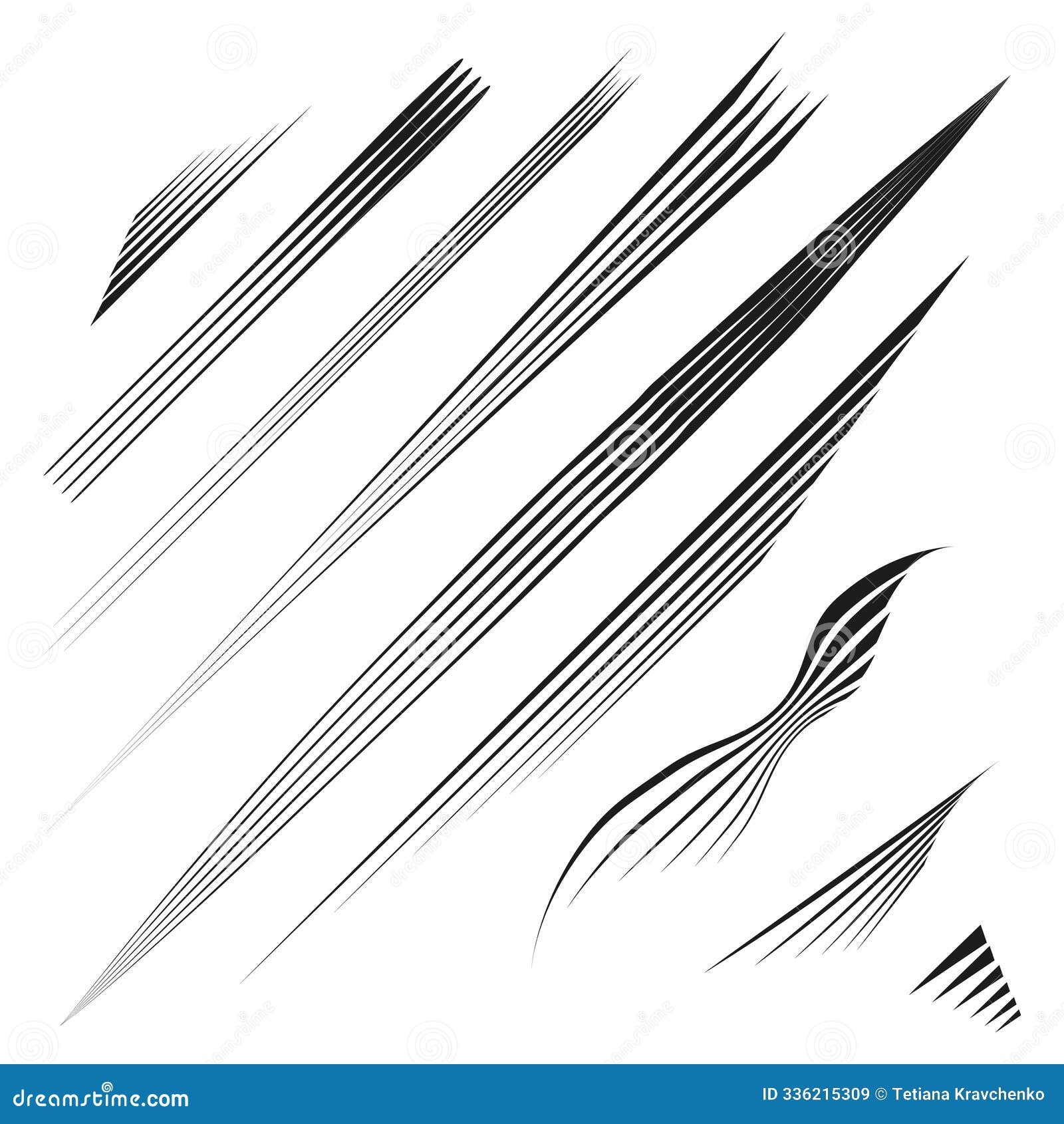 Abstract Vector Lines. Geometric Sharp Stripes. Dynamic Black Shapes ...