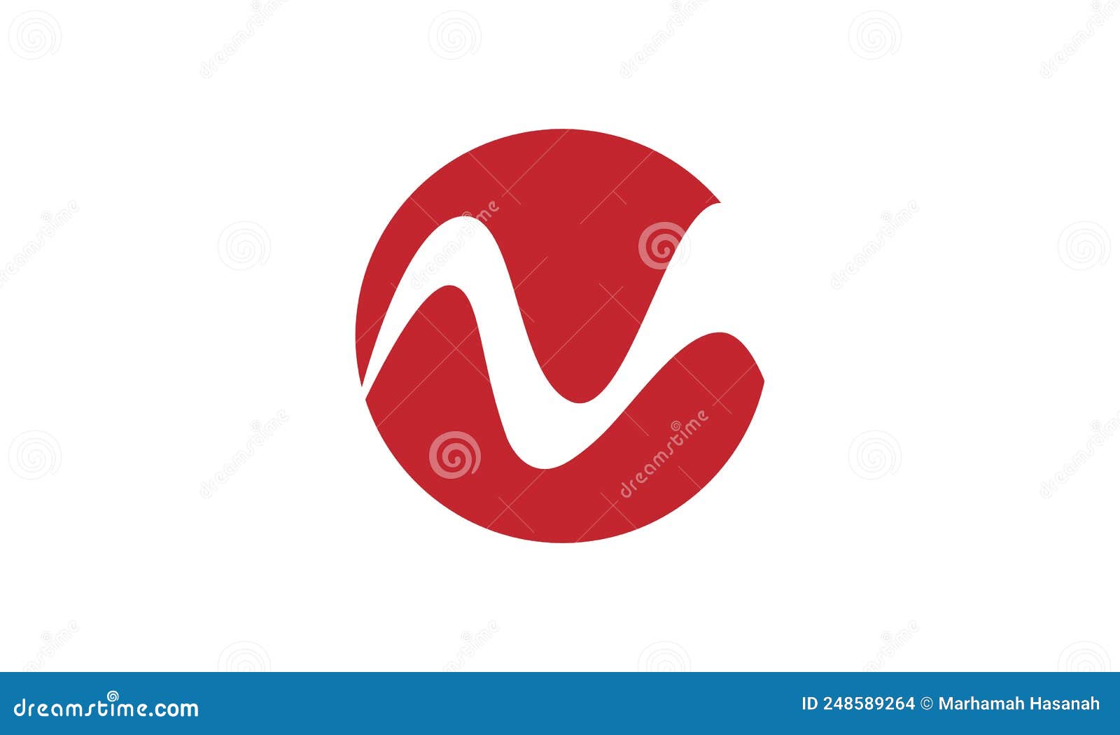 Circle Wavy Combination of Letter M Stock Vector - Illustration of ...