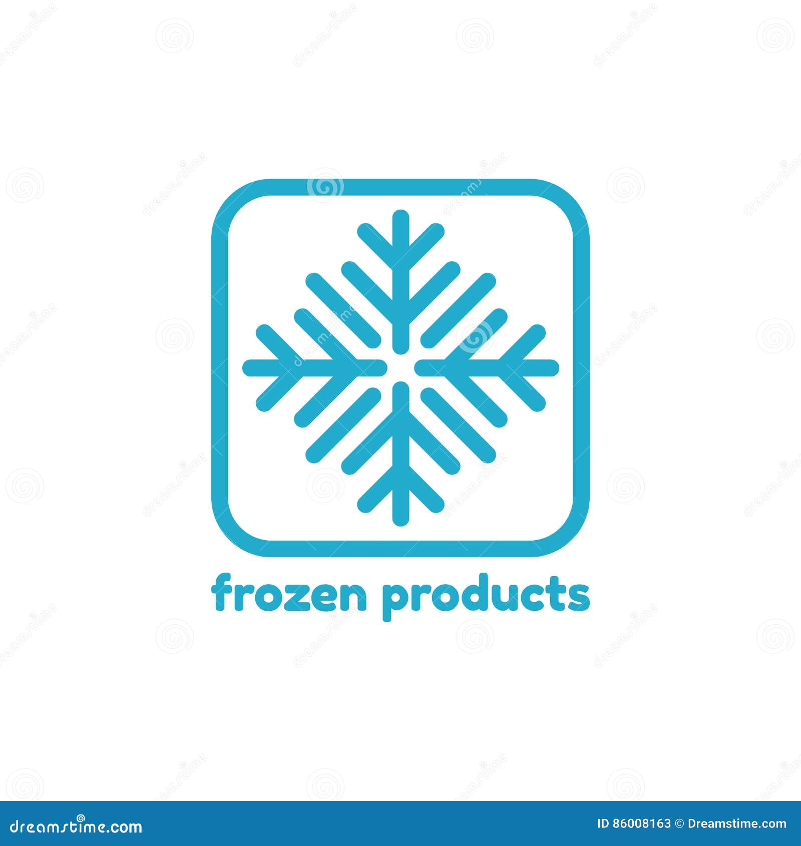 Abstract Vector Logo for Frozen Products Stock Vector - Illustration of ...