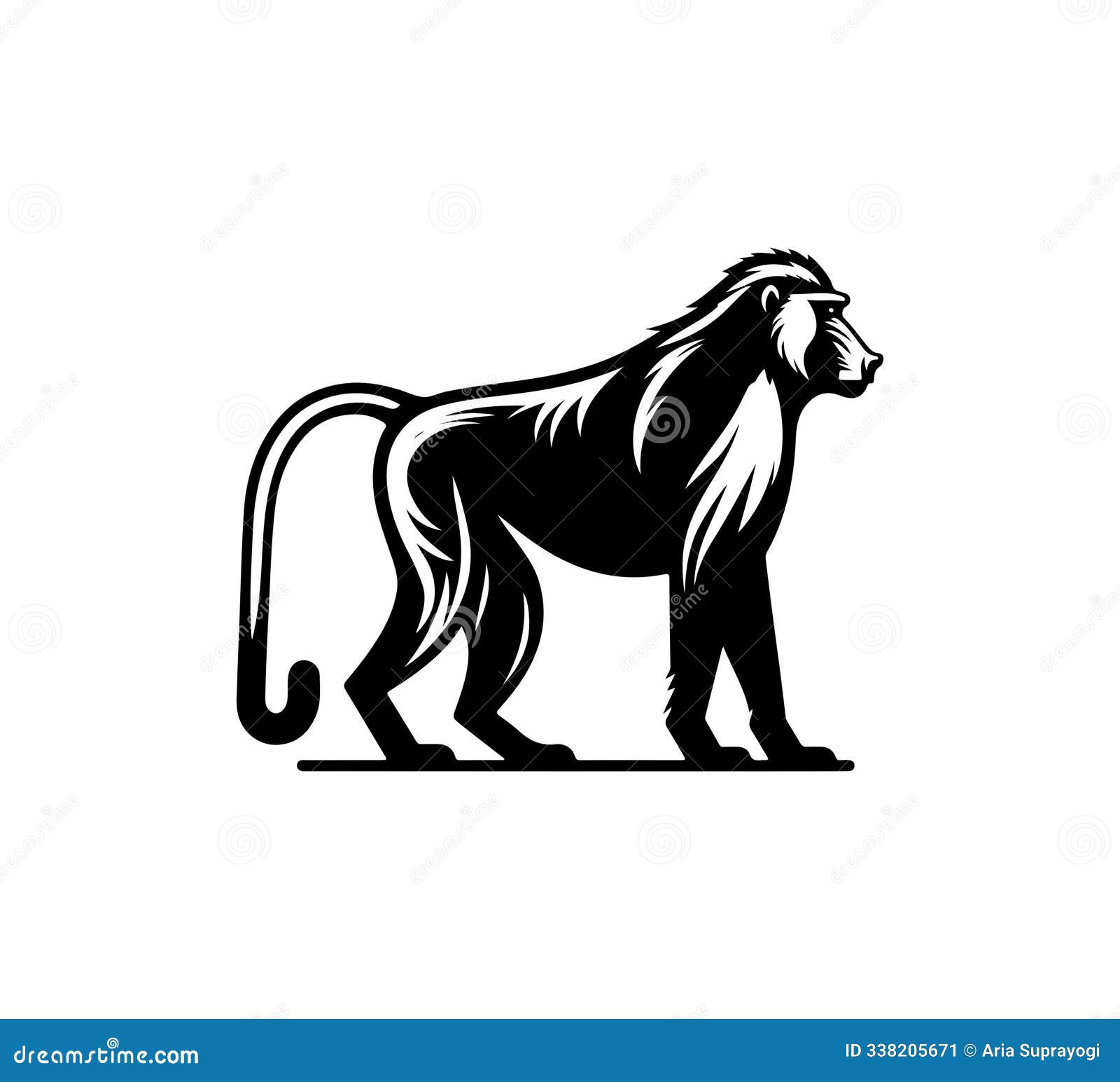 Baboon Logo Icon Vector Abstract Simple Stock Illustration ...