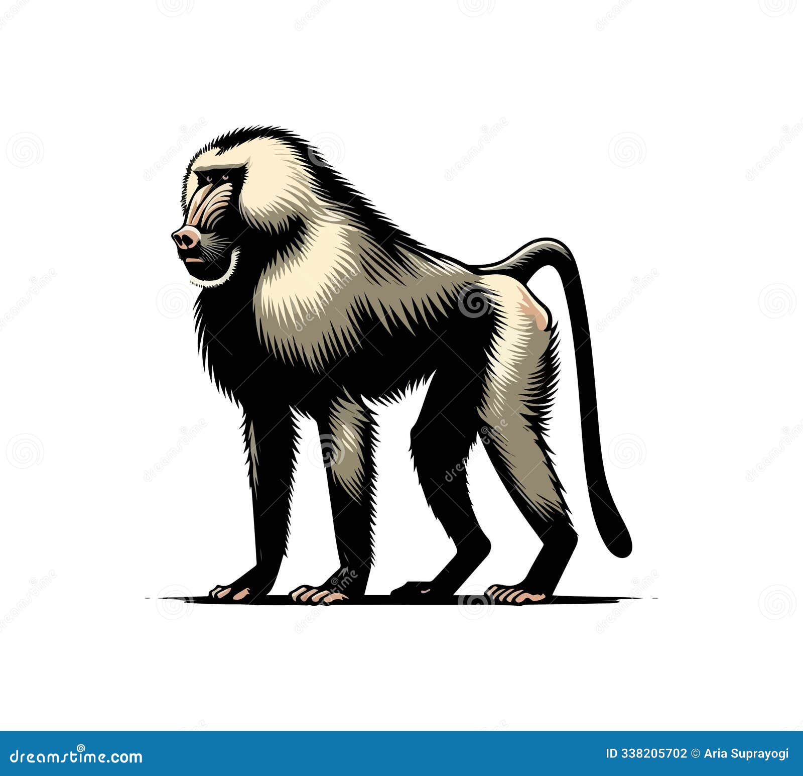 Baboon Logo Design. Monkey Face Logo Vector | CartoonDealer.com #281067810