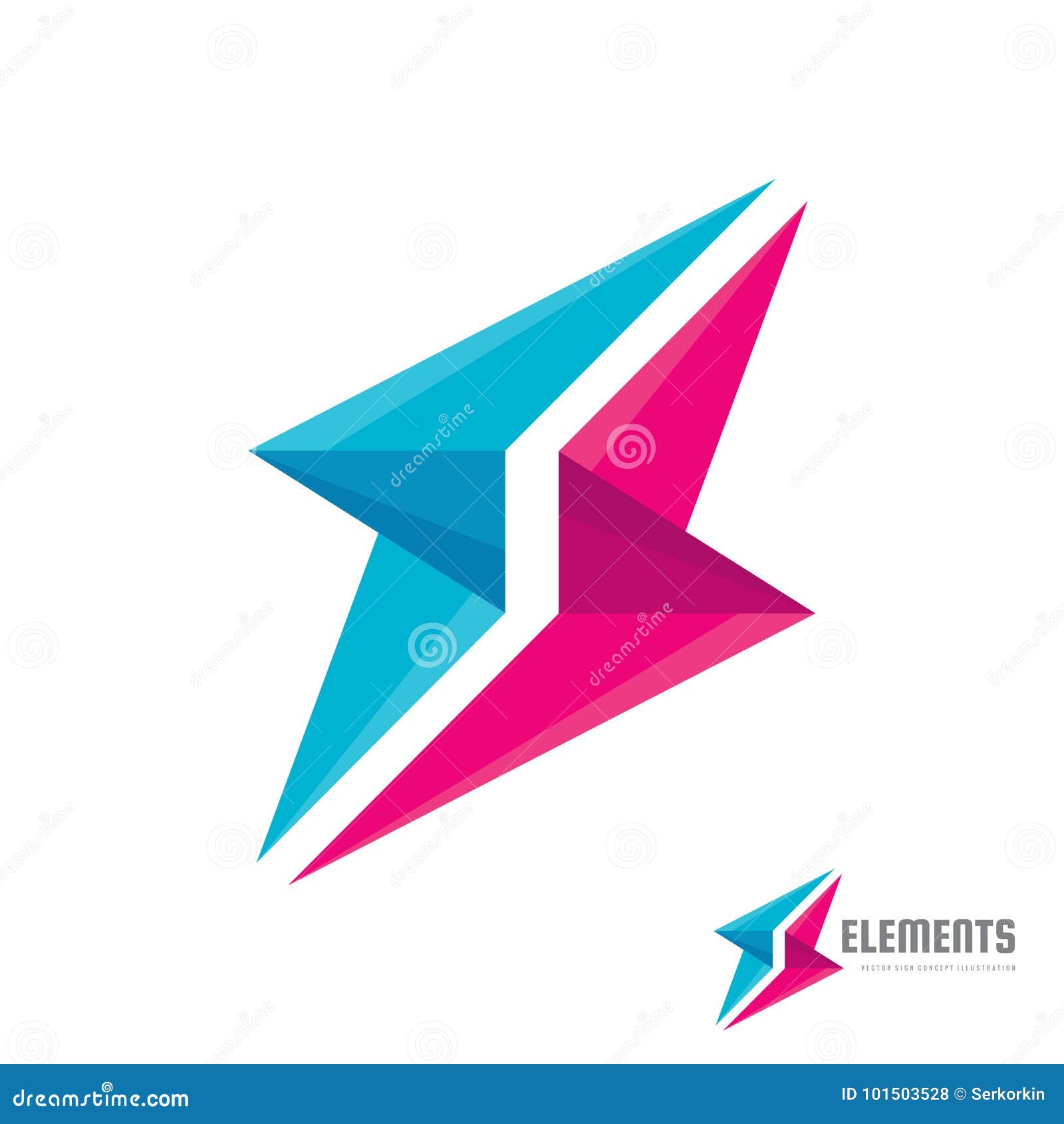 Abstract Vector Logo Template Concept Illustration. Cooperation ...