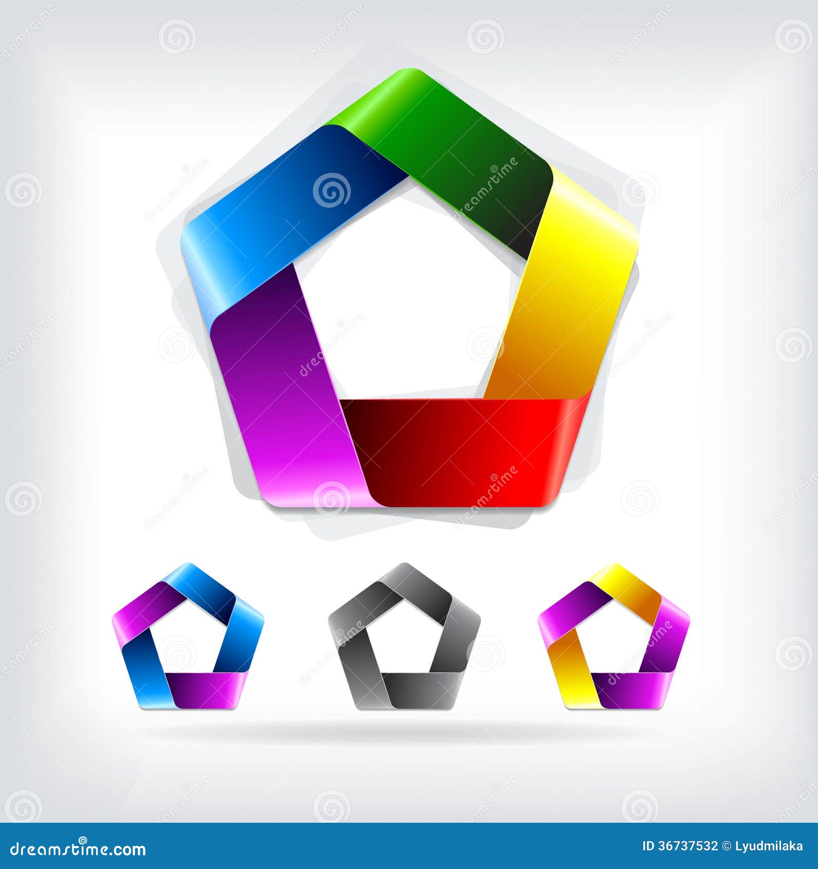 Abstract Vector Logo Template Pentagon Stock Vector - Illustration of ...