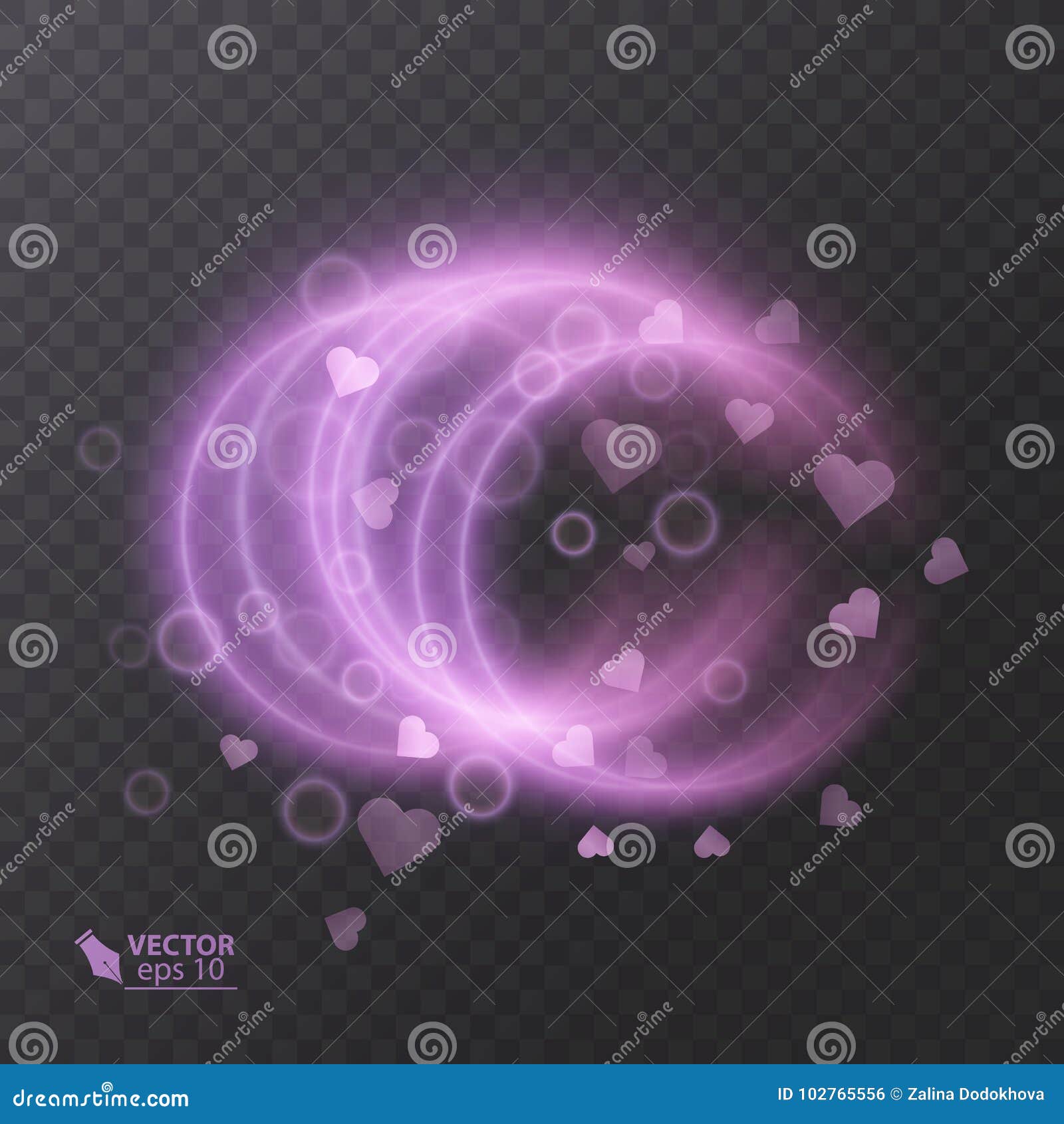 Abstract Vector Magic Glow Effect, Decorative Light Effect of Pink ...