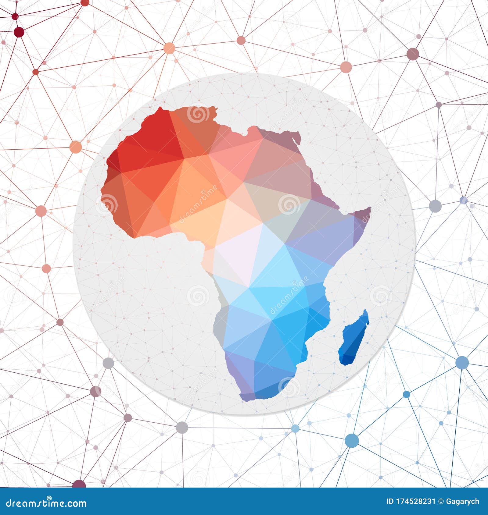 Abstract Vector Map of Africa. Stock Vector - Illustration of ...