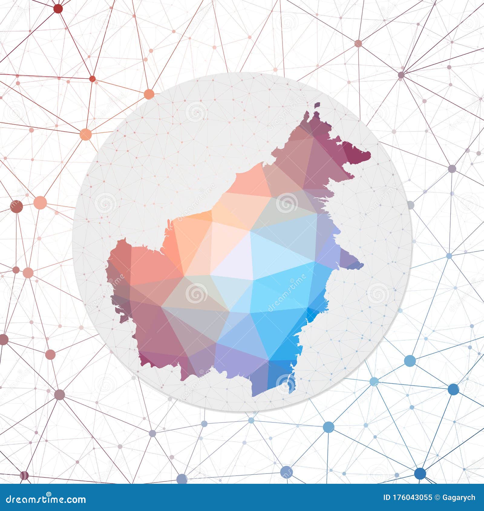 Borneo Tech Map. Vector Illustration | CartoonDealer.com #182159426