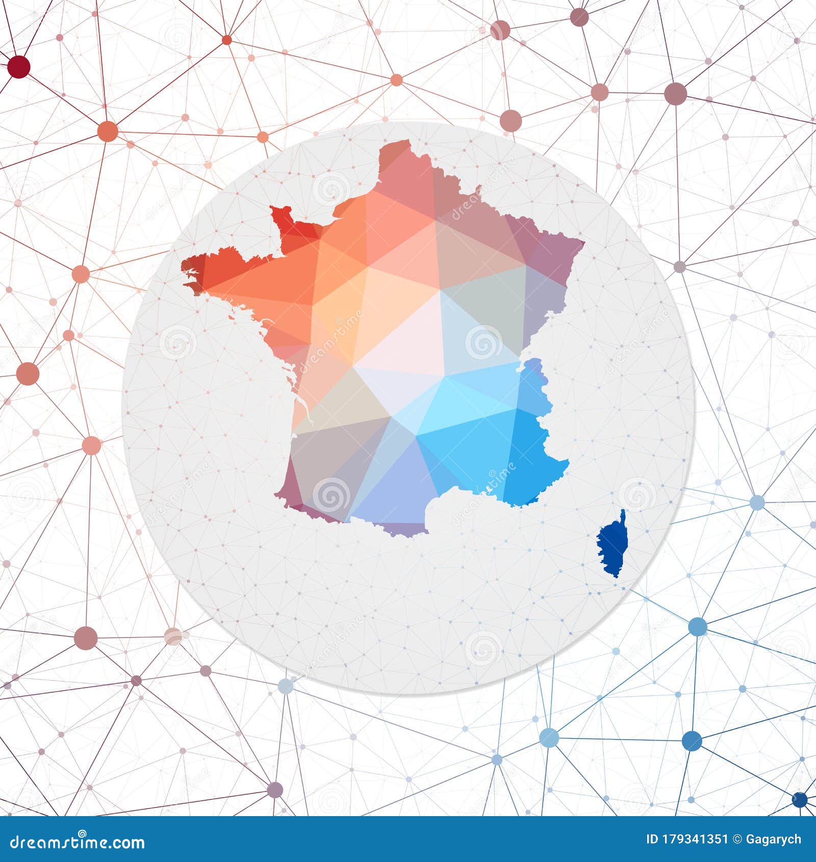 Abstract Vector Map of France. Stock Vector - Illustration of paris ...