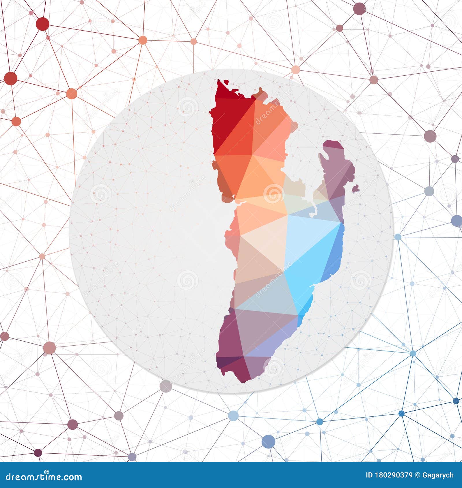 Abstract Vector Map of Kadan Kyun. Stock Vector - Illustration of kadan ...