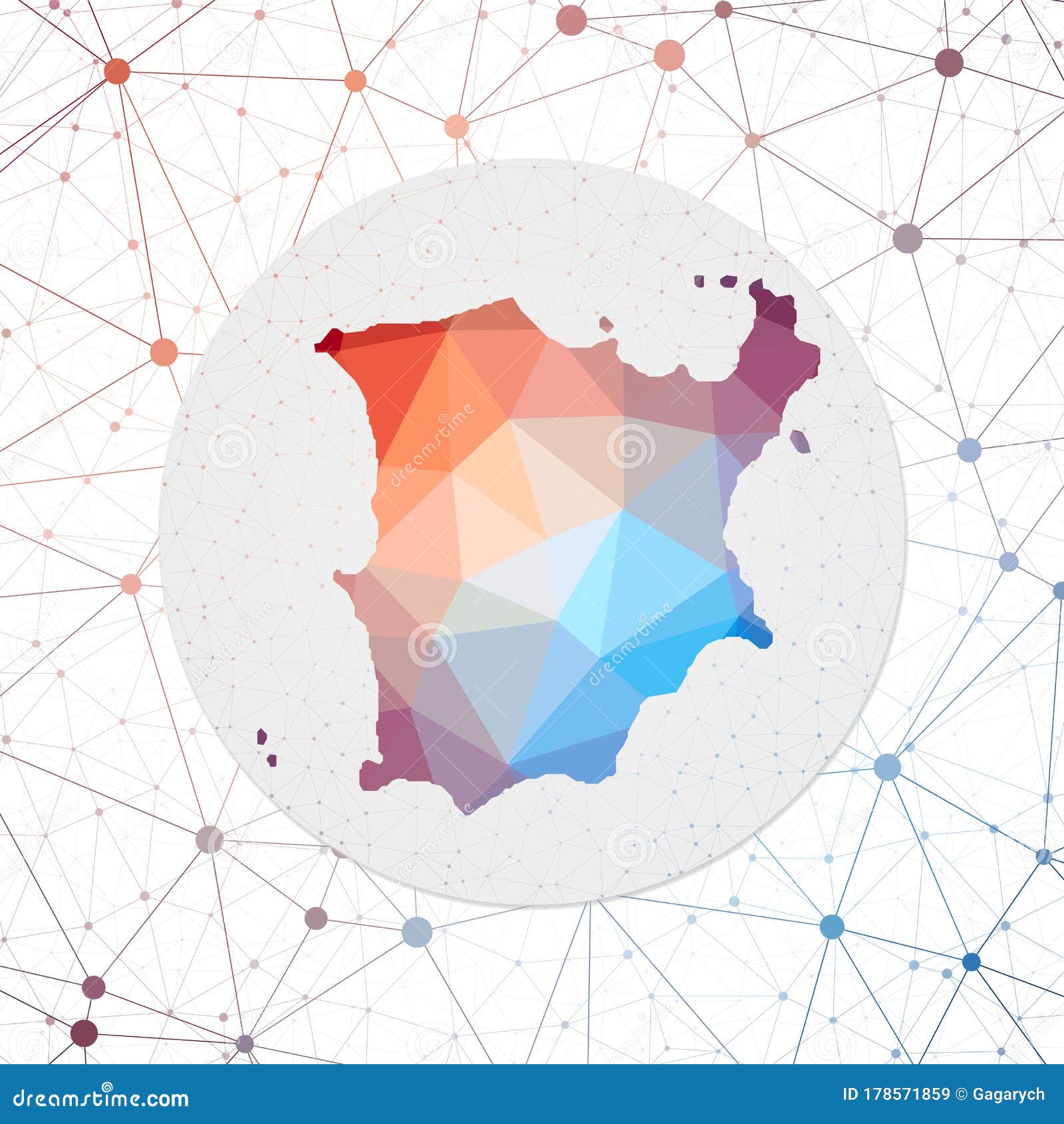 Abstract Vector Map of Ko Samui. Stock Vector - Illustration of island ...