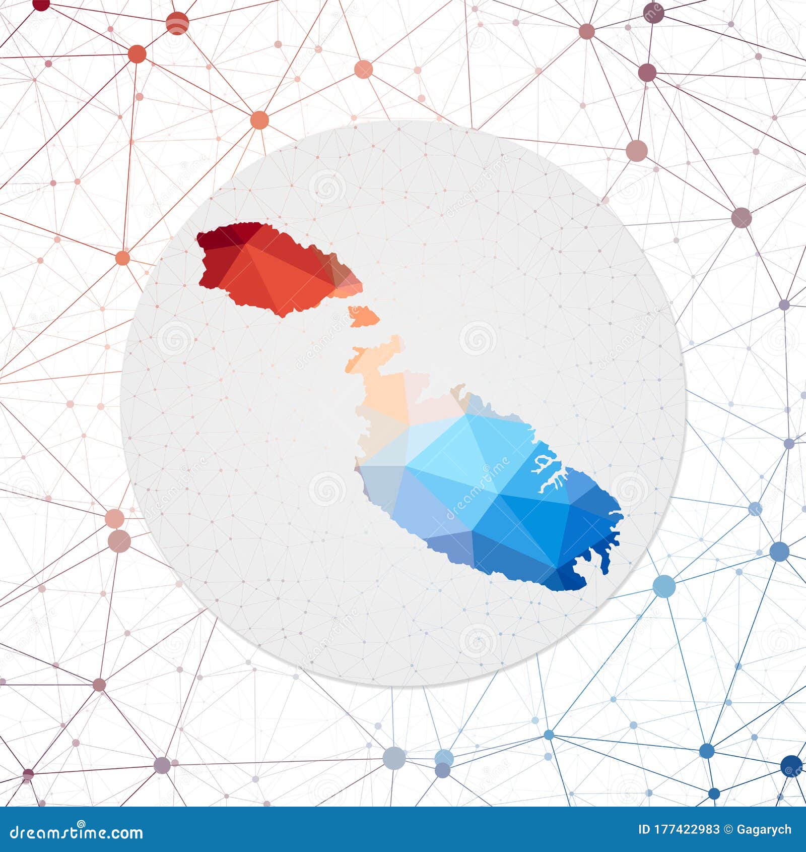 Abstract Vector Map of Malta. Stock Vector - Illustration of info ...