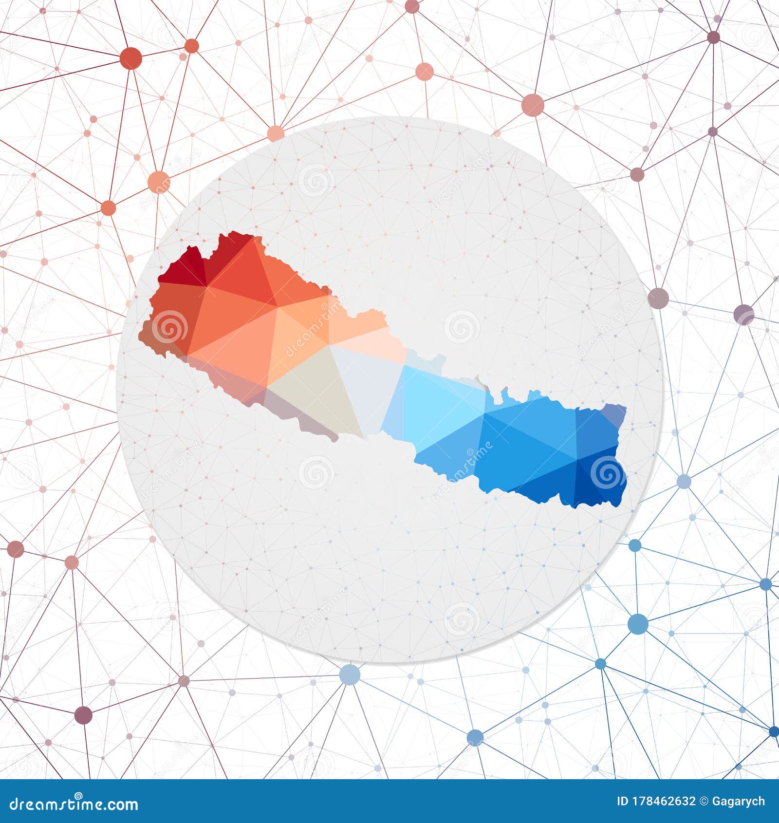 Abstract Vector Map of Nepal. Stock Vector - Illustration of geometric ...