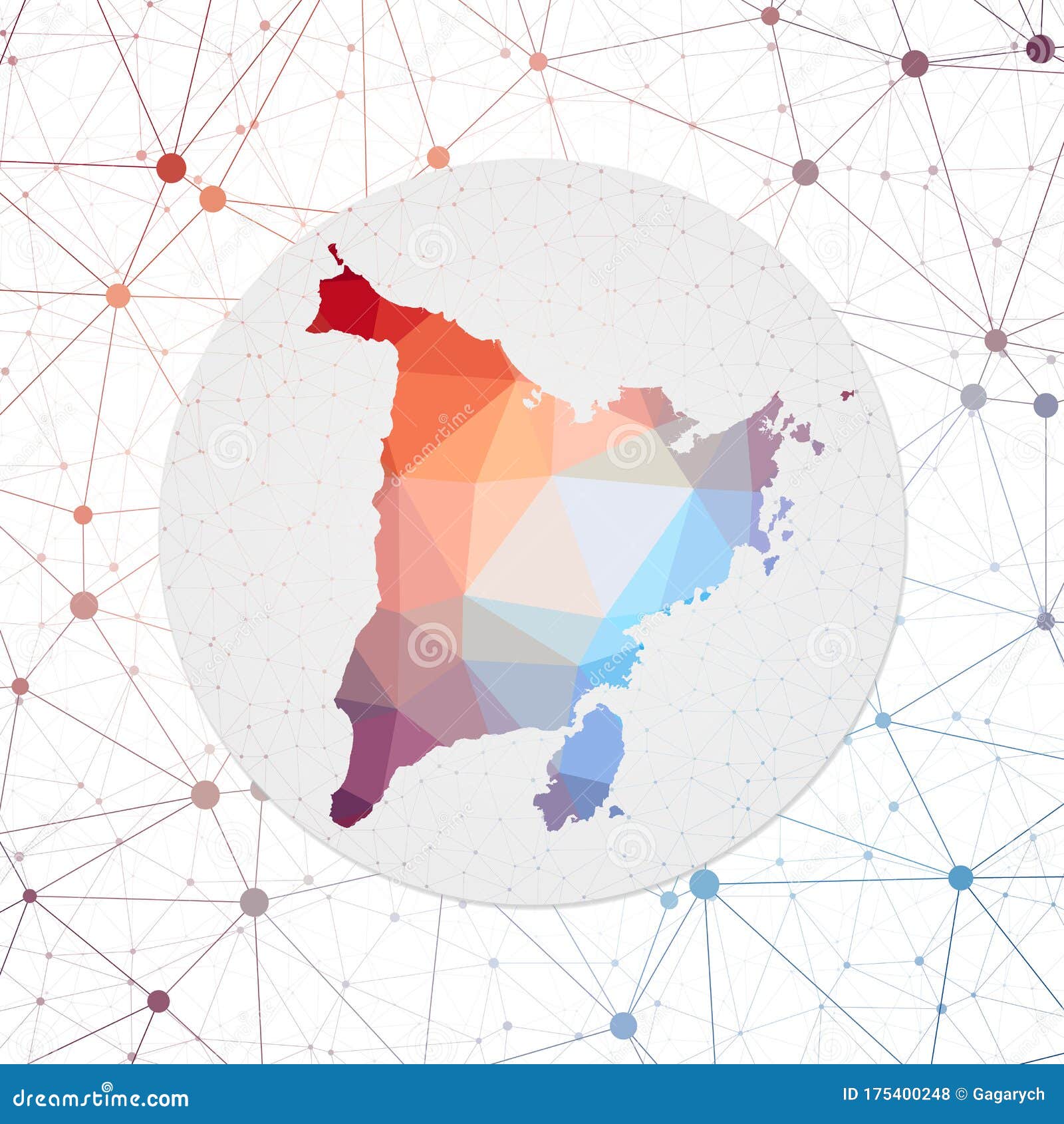 Abstract Vector Map of Panay. Stock Vector - Illustration of ...