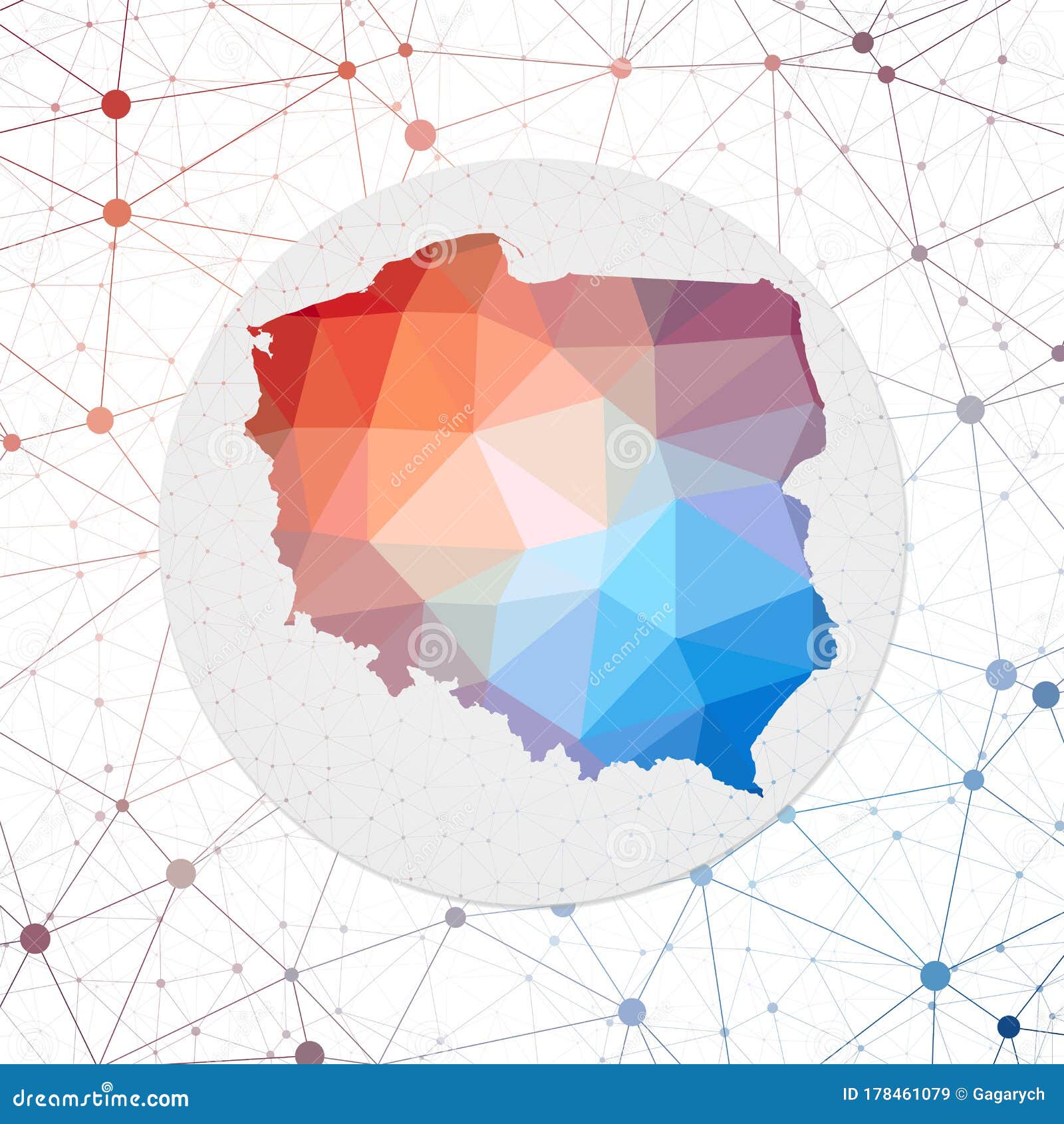 Abstract Vector Map of Poland. Stock Vector - Illustration of ...