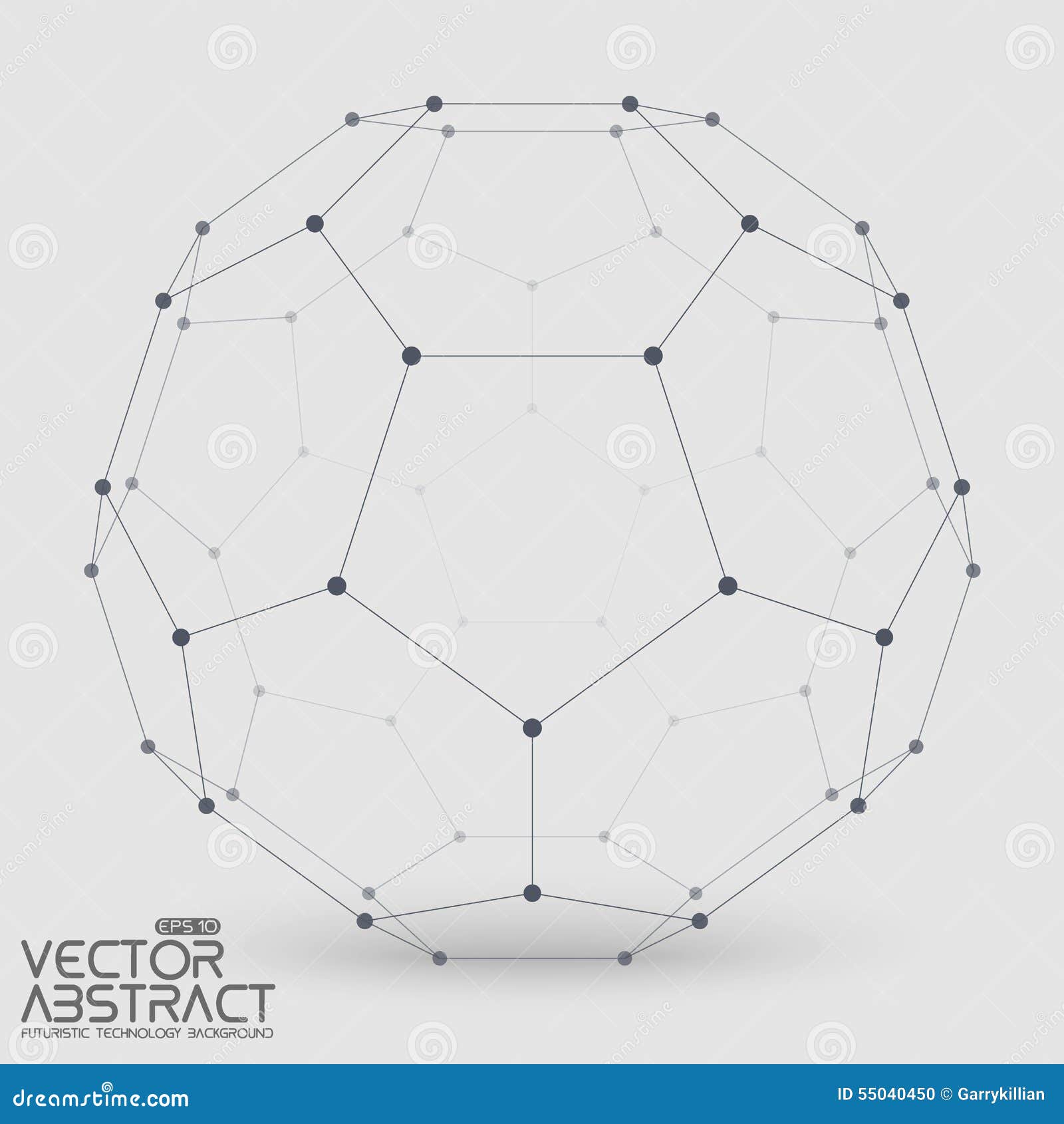 Abstract Vector Mesh Sphere Constructed with Stock Vector ...