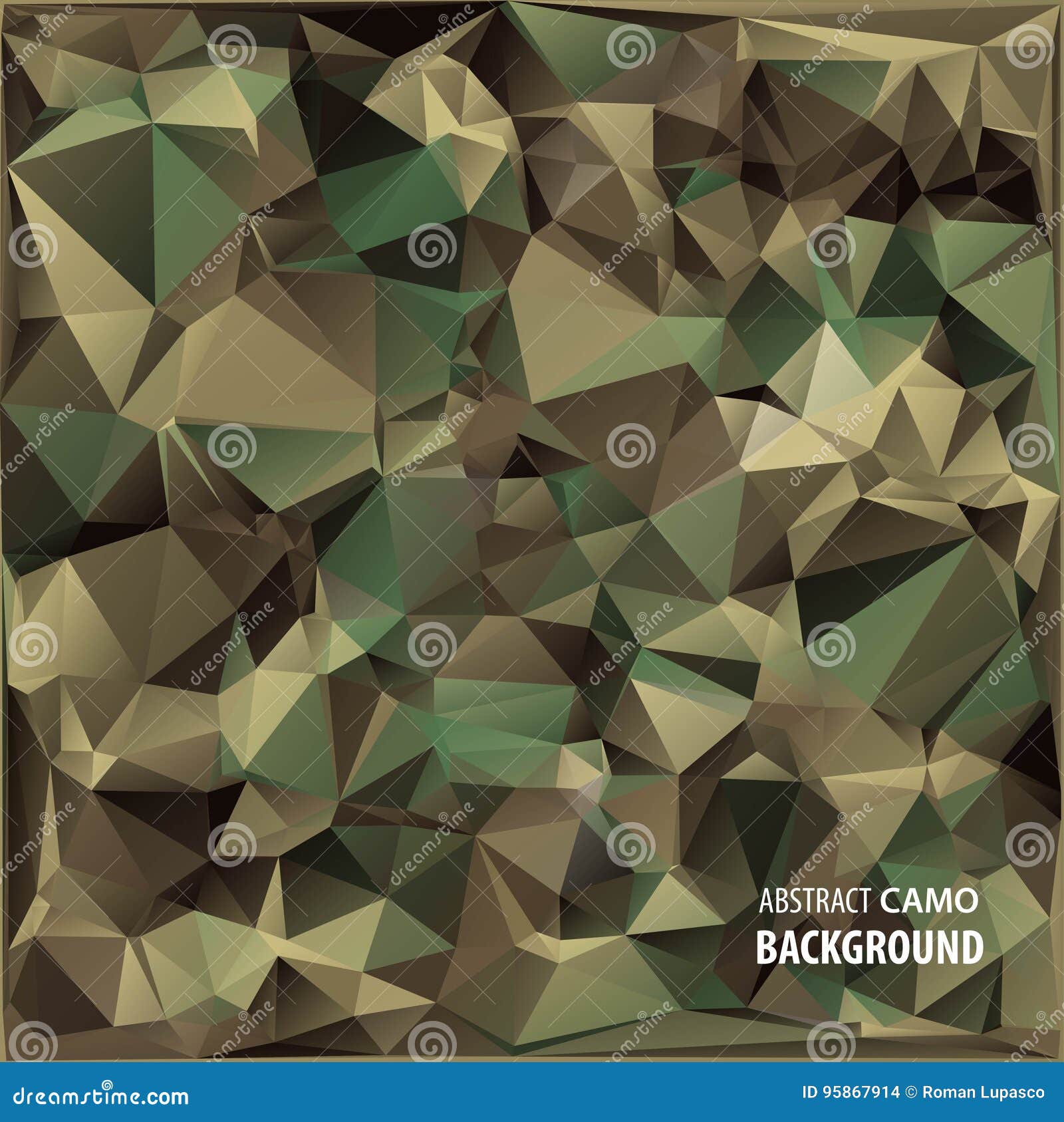 Abstract Vector Military Camouflage Background Made of Geometric ...