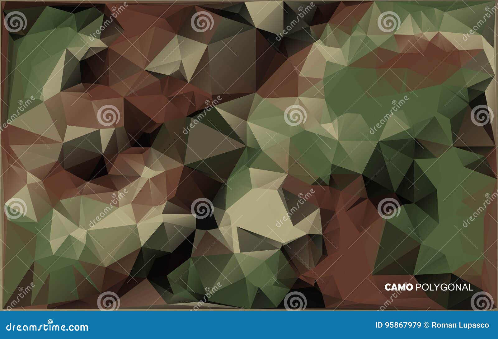 Abstract Vector Military Camouflage Background Made of Geometric ...