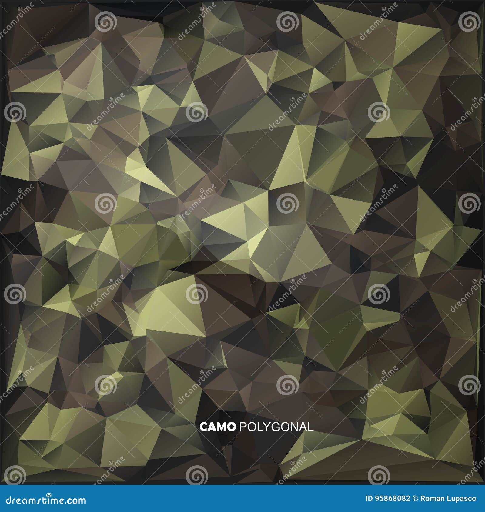 Abstract Vector Military Camouflage Background Made of Geometric ...