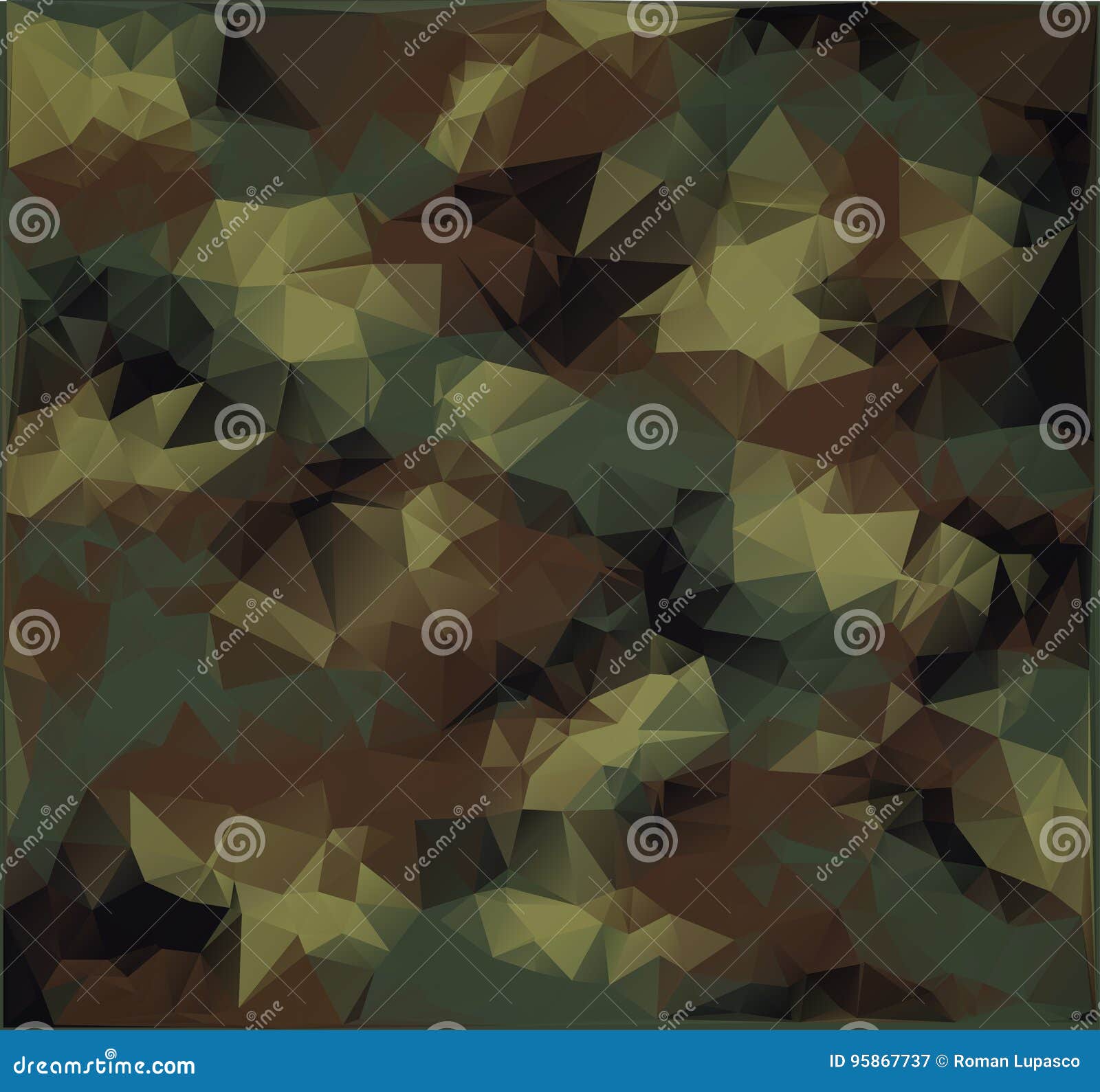 Abstract Vector Military Camouflage Background Made of Geometric ...