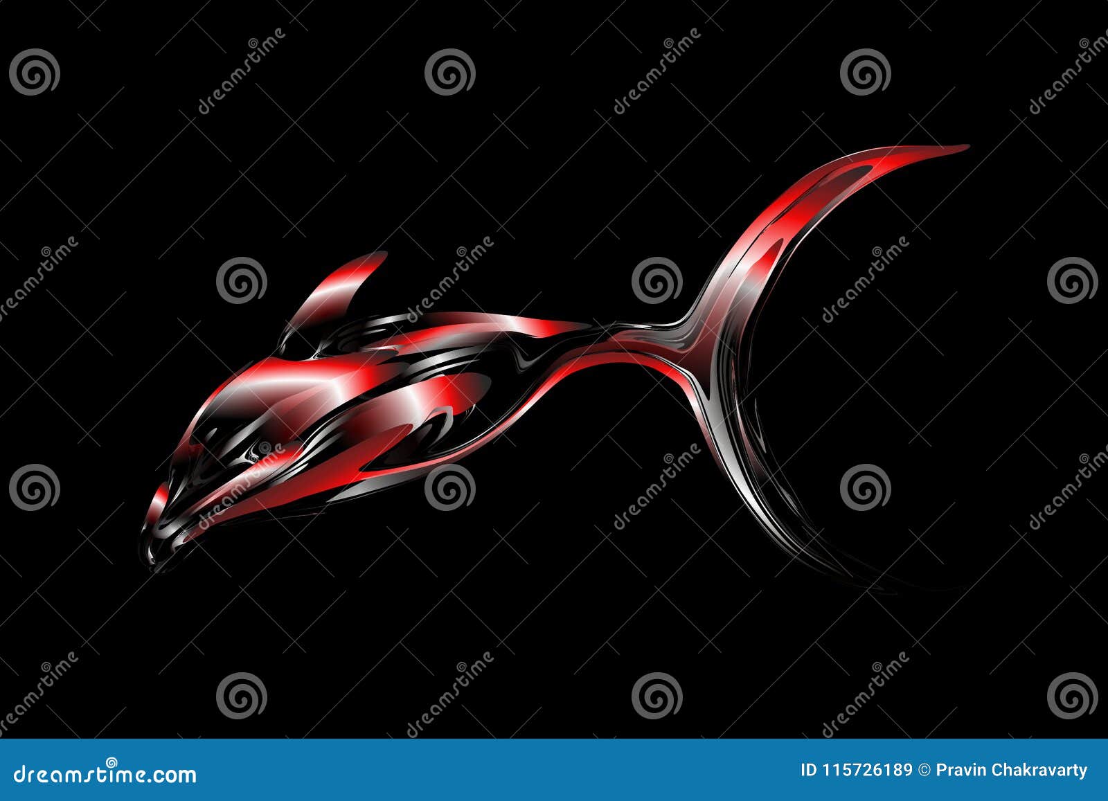Metallic Fish. Abstract Vector Multicolored Fish with 3d Effect ... Metallic Fish. Abstract Vector Multicolored Fish with 3d Effect ...