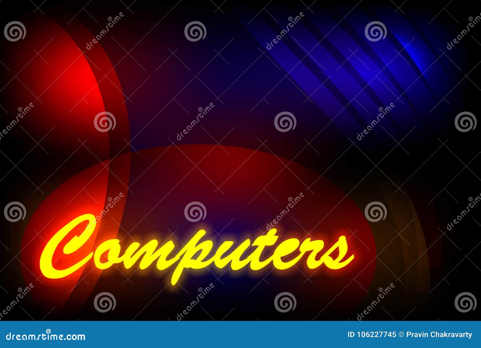 Abstract Vector Multicolored Shaded Background with Wording Computers ...