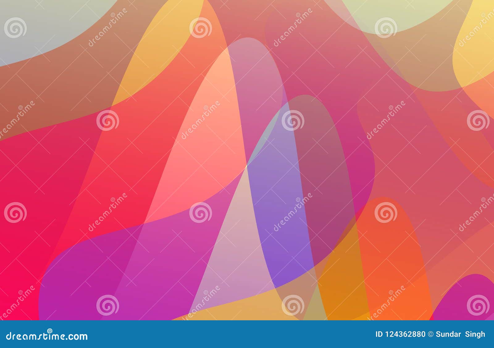 Abstract Vector Multicolored Shaded Wavy Background with Bubbles ...