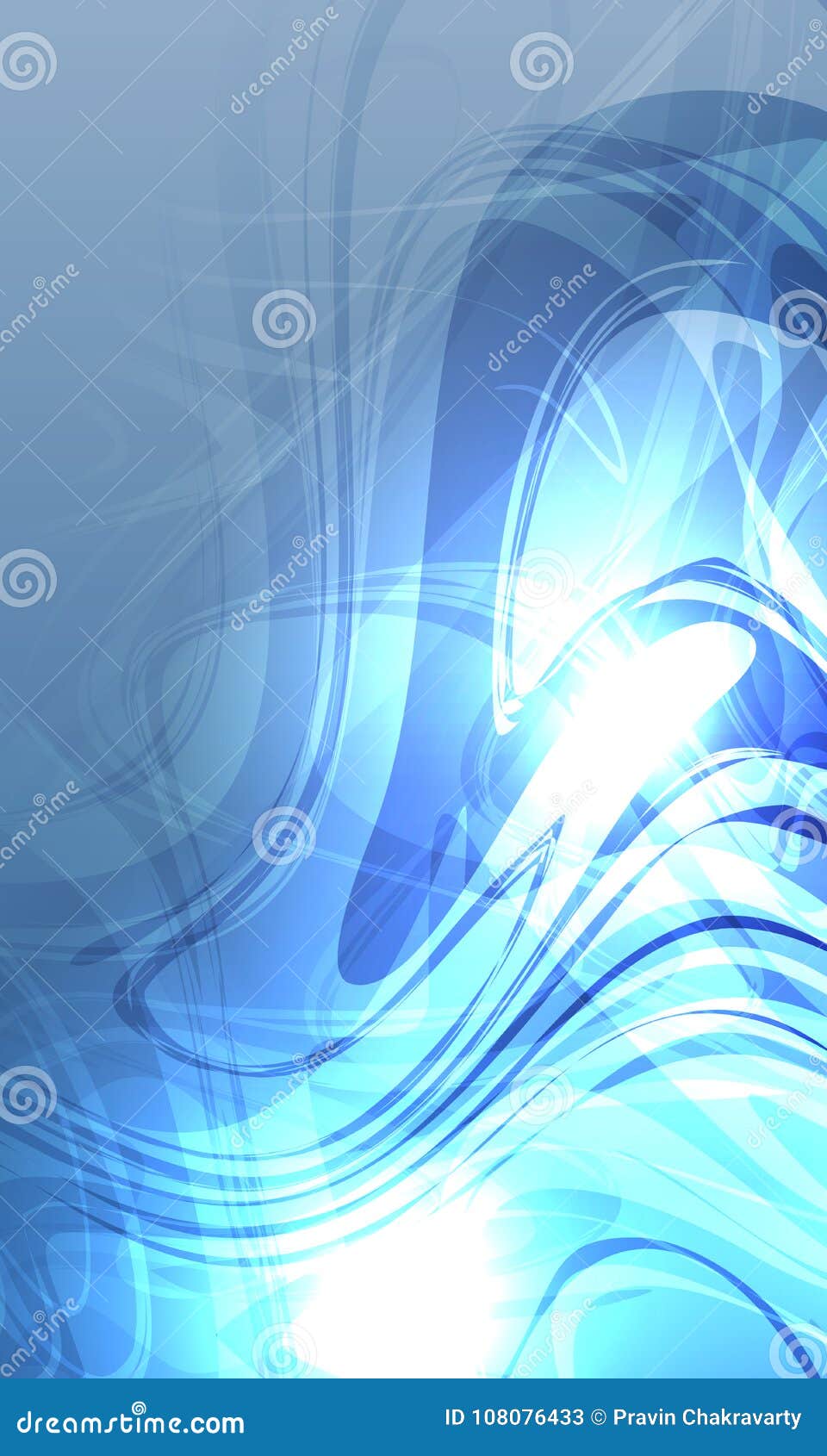 Blue Shaded Wavy Background with Bubble. Stock Vector - Illustration of ...