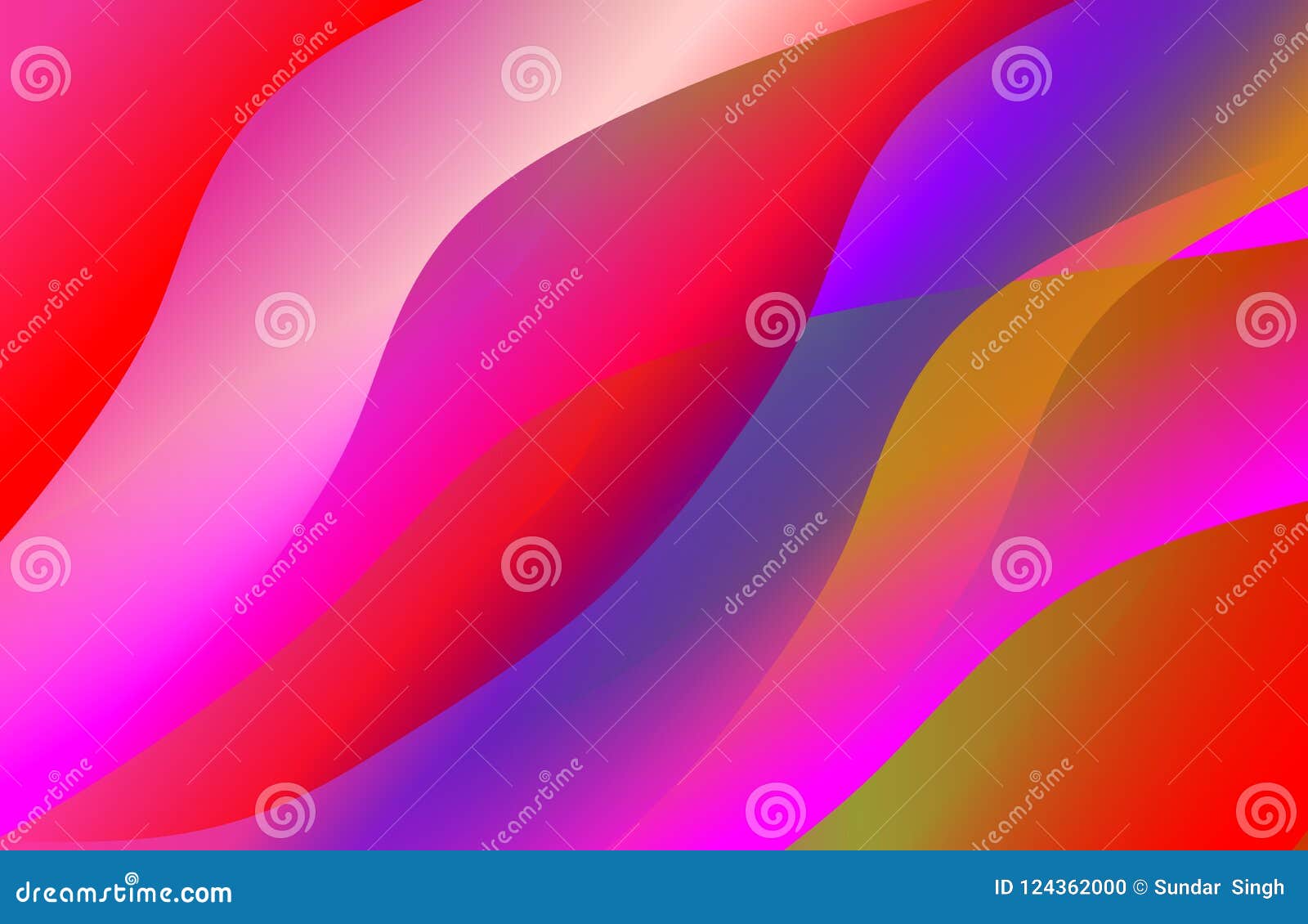 Abstract Vector Multicolored Shaded Wavy Background with Bubbles ...