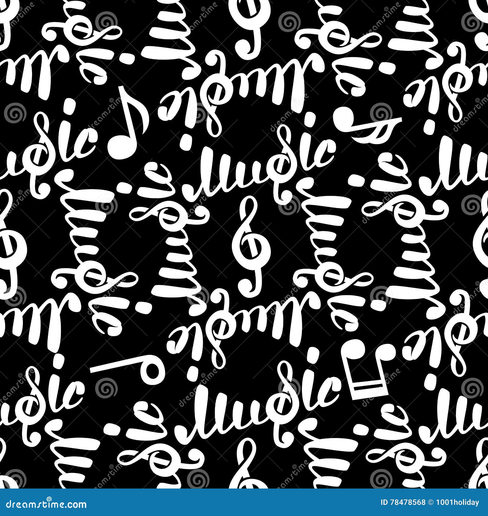 Abstract Vector Music Seamless Pattern Stock Vector - Illustration of ...