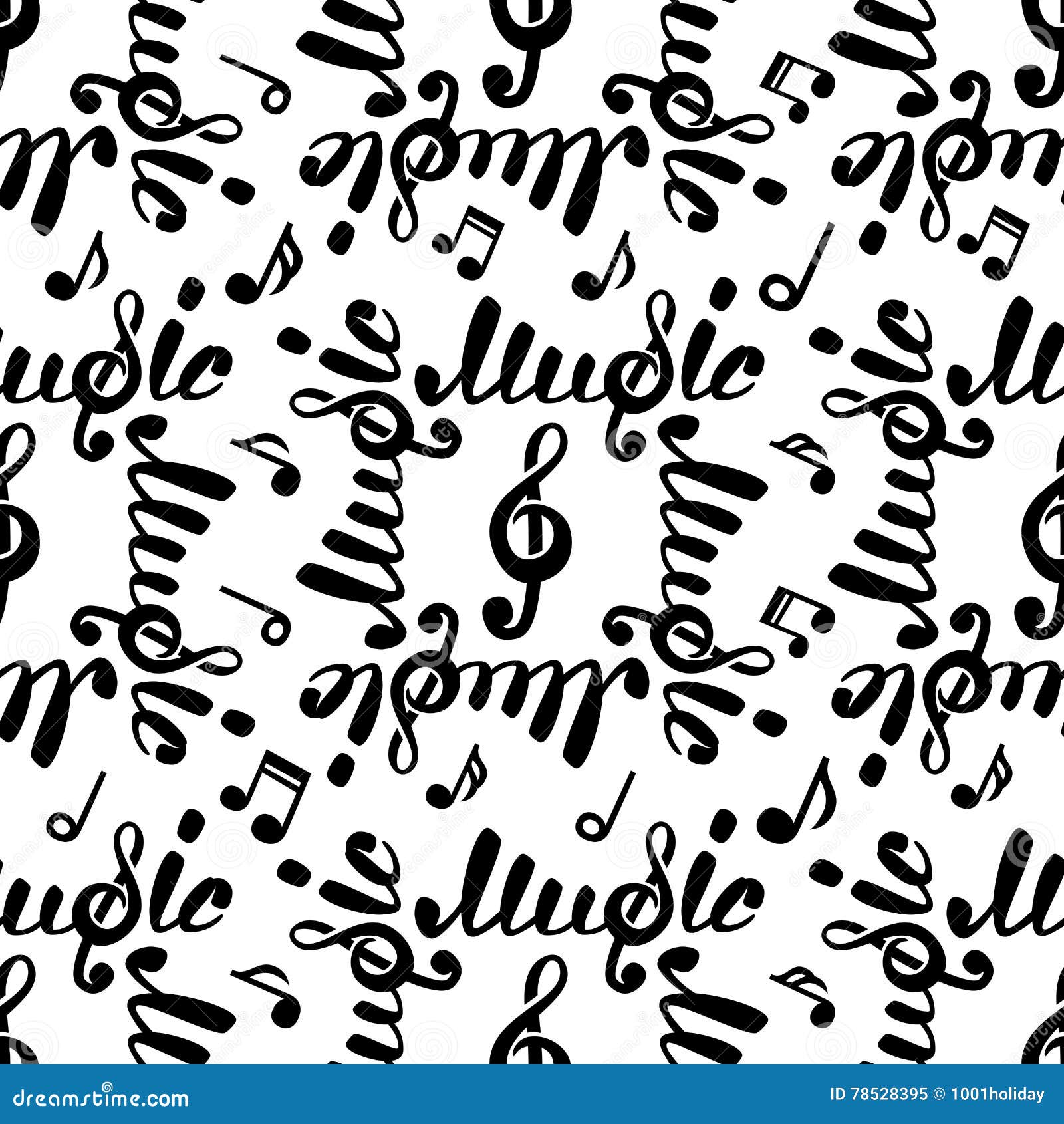 Abstract Vector Music Seamless Pattern Stock Vector - Illustration of ...