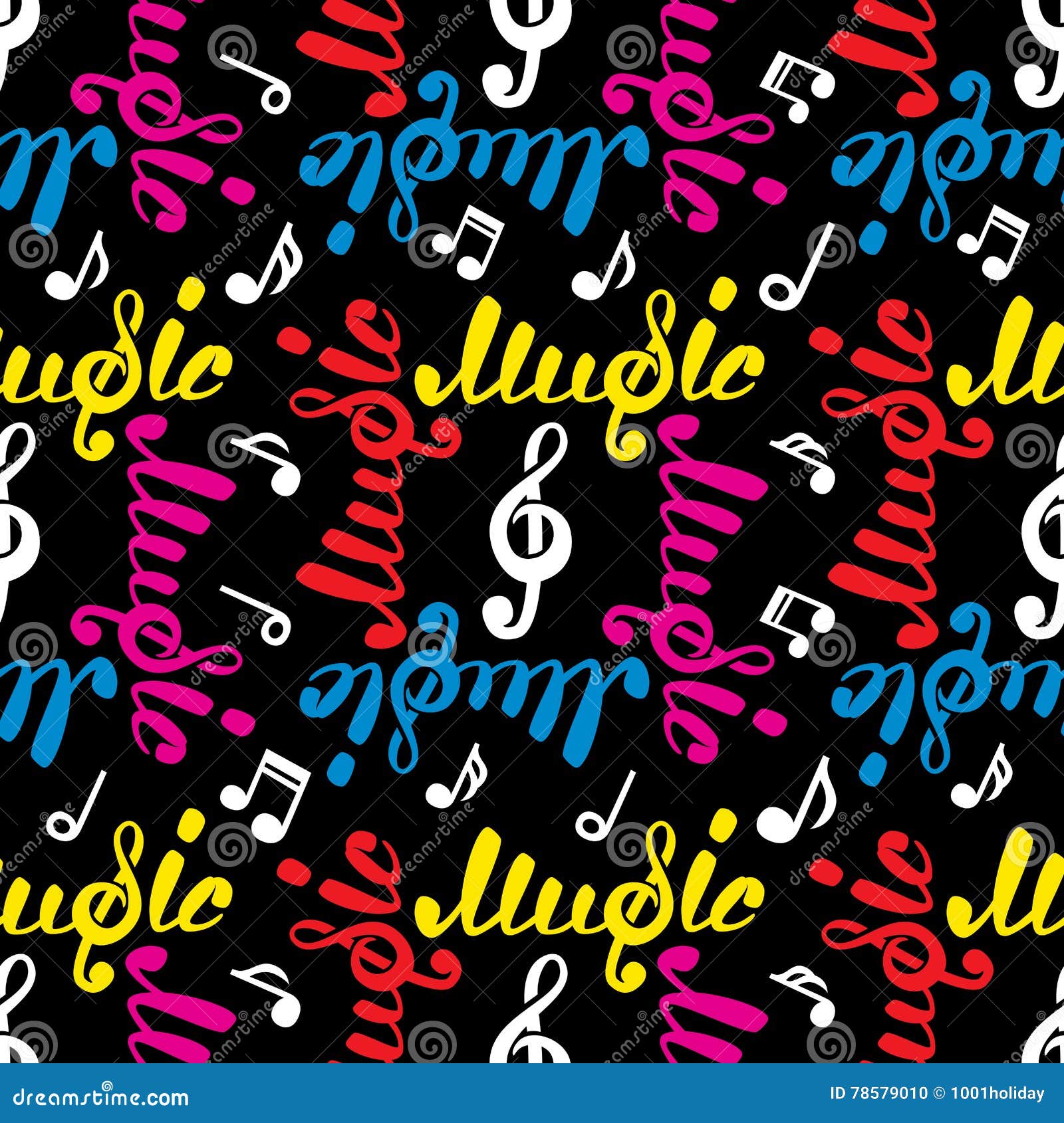 Abstract Vector Music Seamless Pattern Stock Vector - Illustration of ...