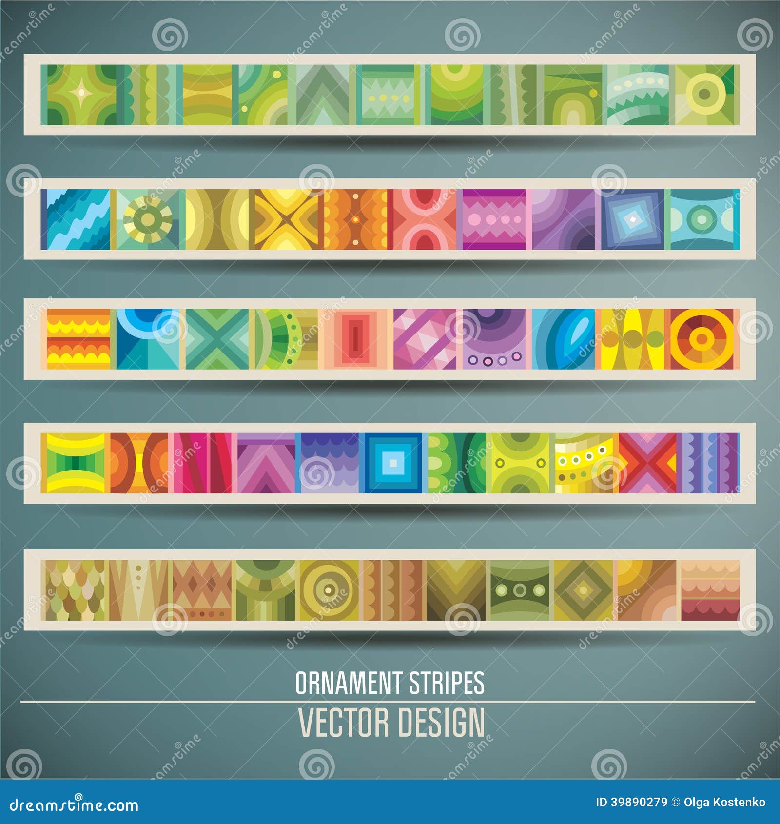 Abstract Vector Ornamental Stripes Stock Vector - Illustration of ...