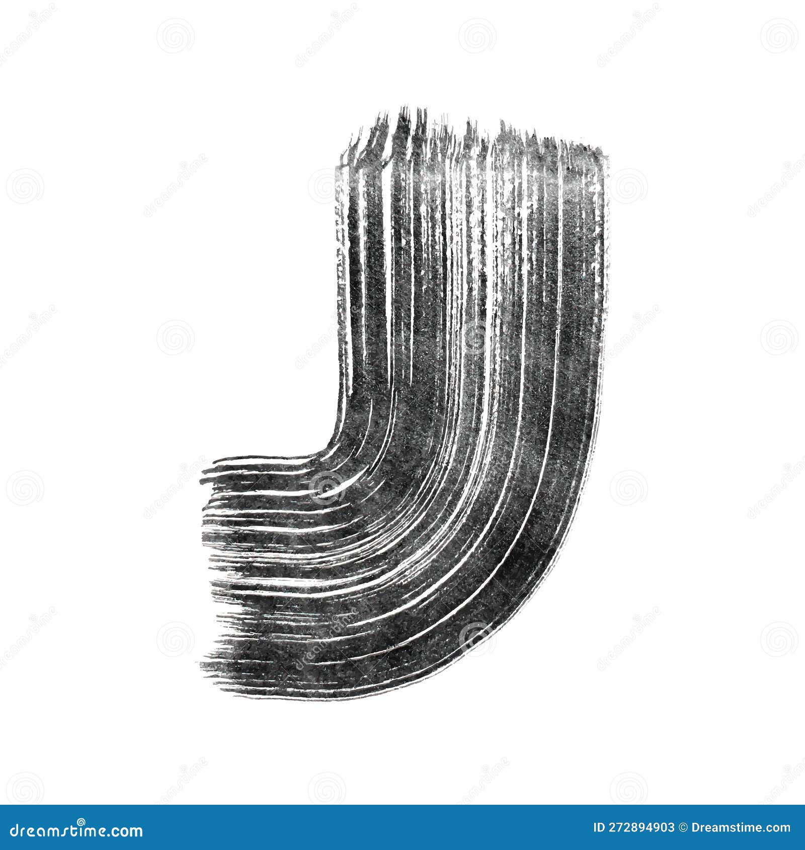 Abstract Vector Paint Smear. Hand Drawn Design Element. Black Ink on ...