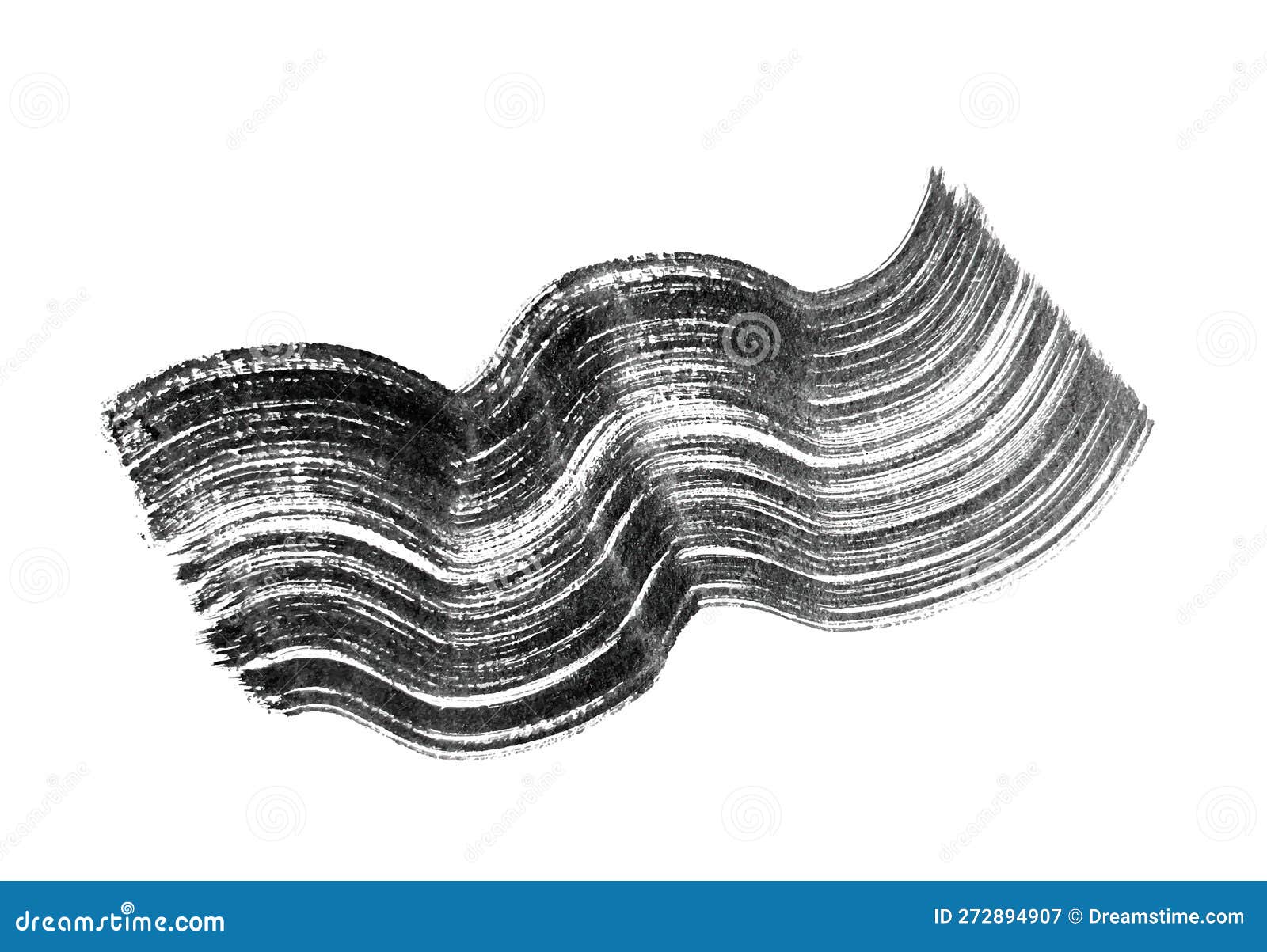 Abstract Vector Paint Smear. Hand Drawn Design Element. Black Ink on ...