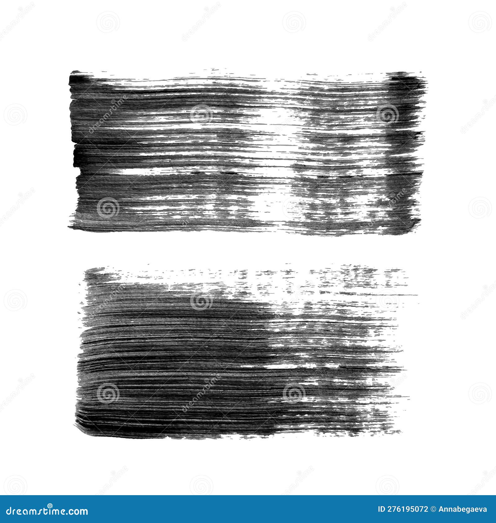 Abstract Vector Paint Smears Set. Hand Drawn Design Element. Black Ink ...