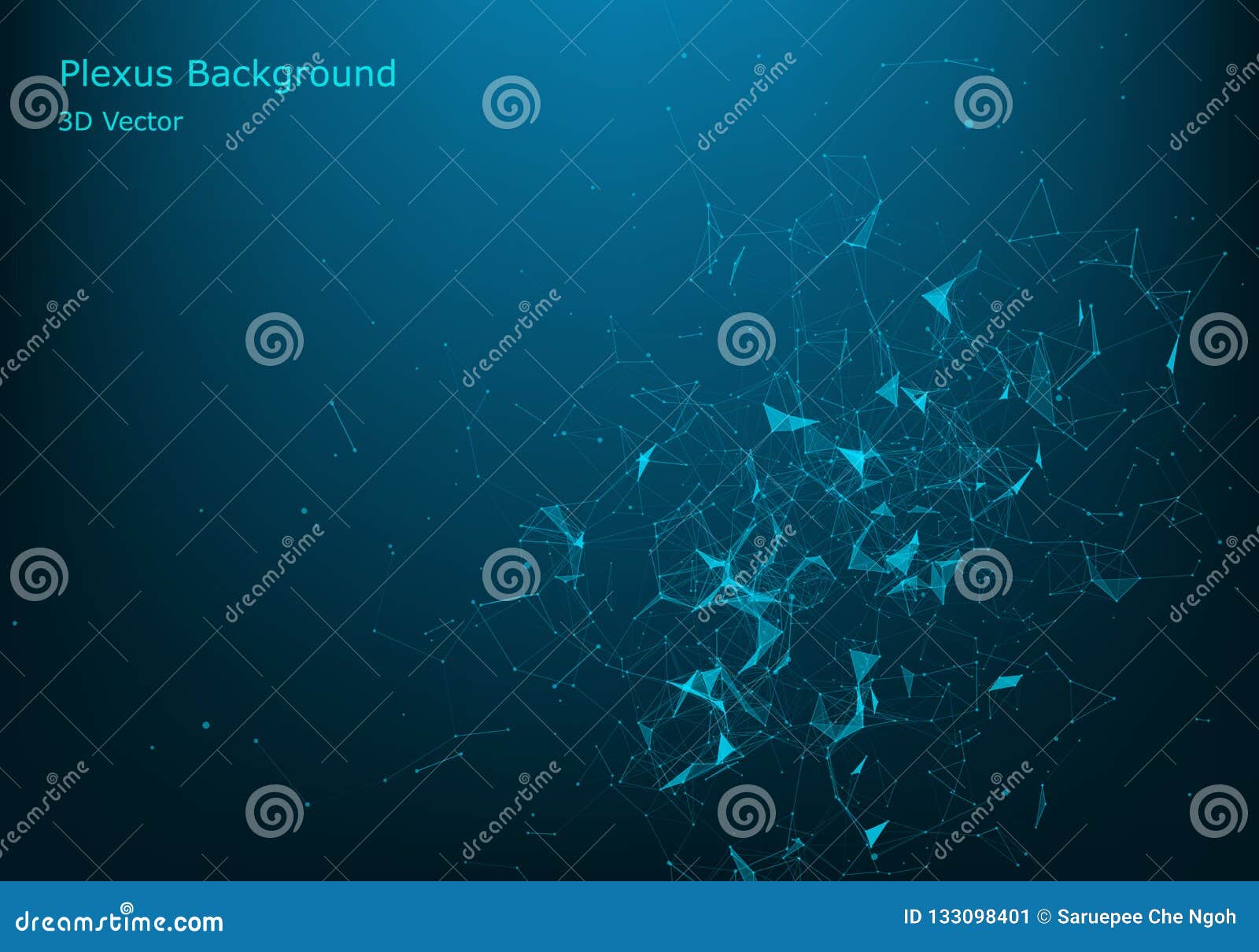 Abstract Vector Particles and Lines. Plexus Effect Stock Vector ...