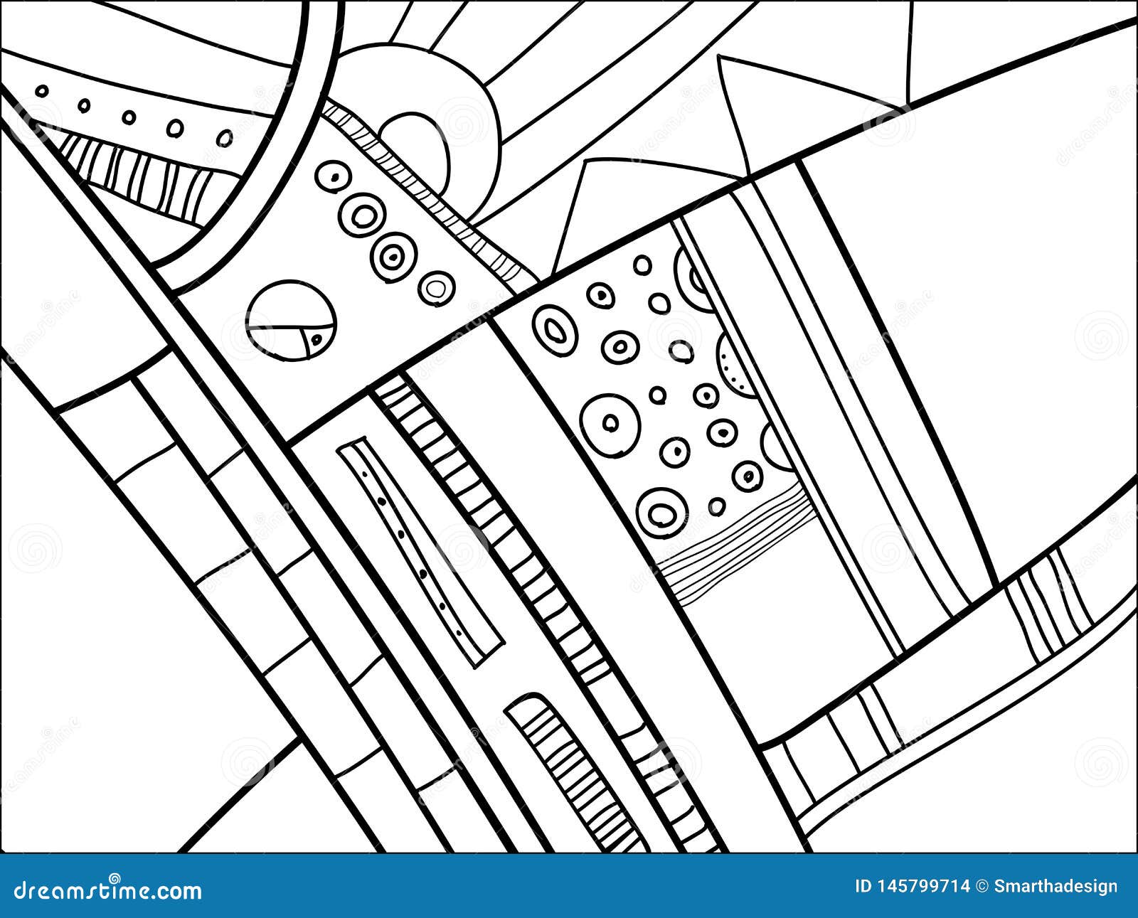 Abstract Vector Pattern, Black and White Doodles. Background for Poster ...