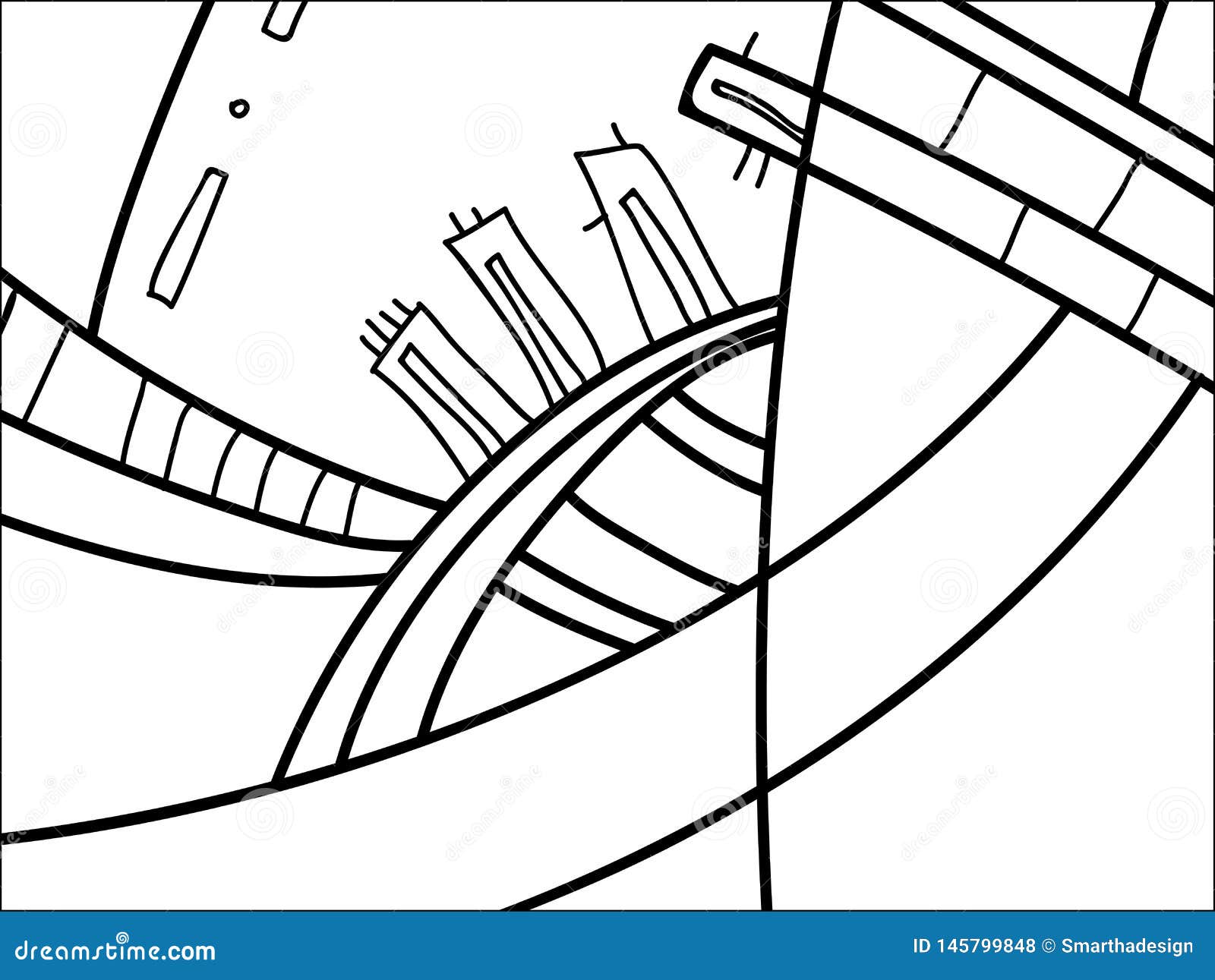 Abstract Vector Pattern, Black and White Doodles. Background for Poster ...