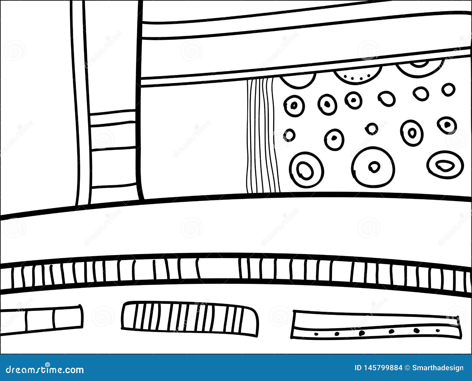 Abstract Vector Pattern, Black and White Doodles. Background for Poster ...