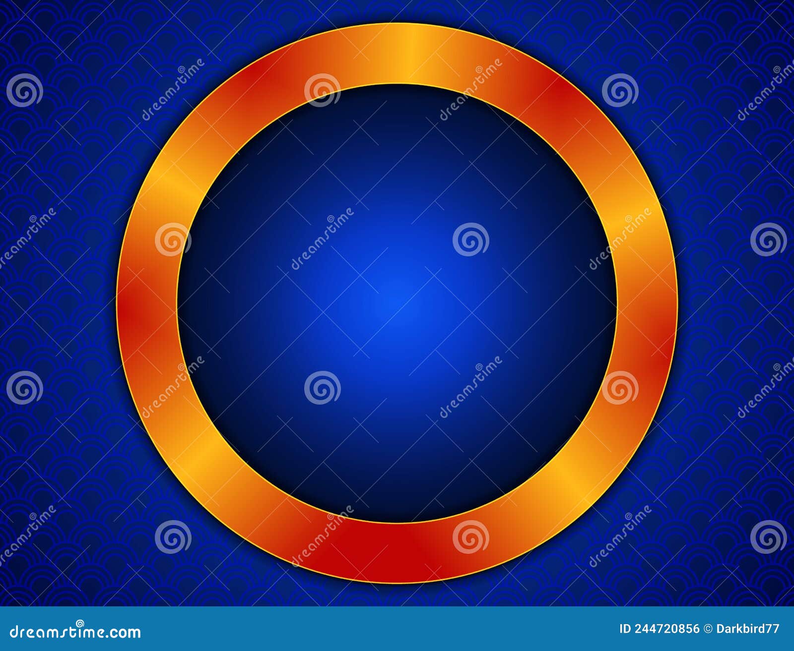 Abstract Vector Pattern Blue Background Illustration with Round Banner ...