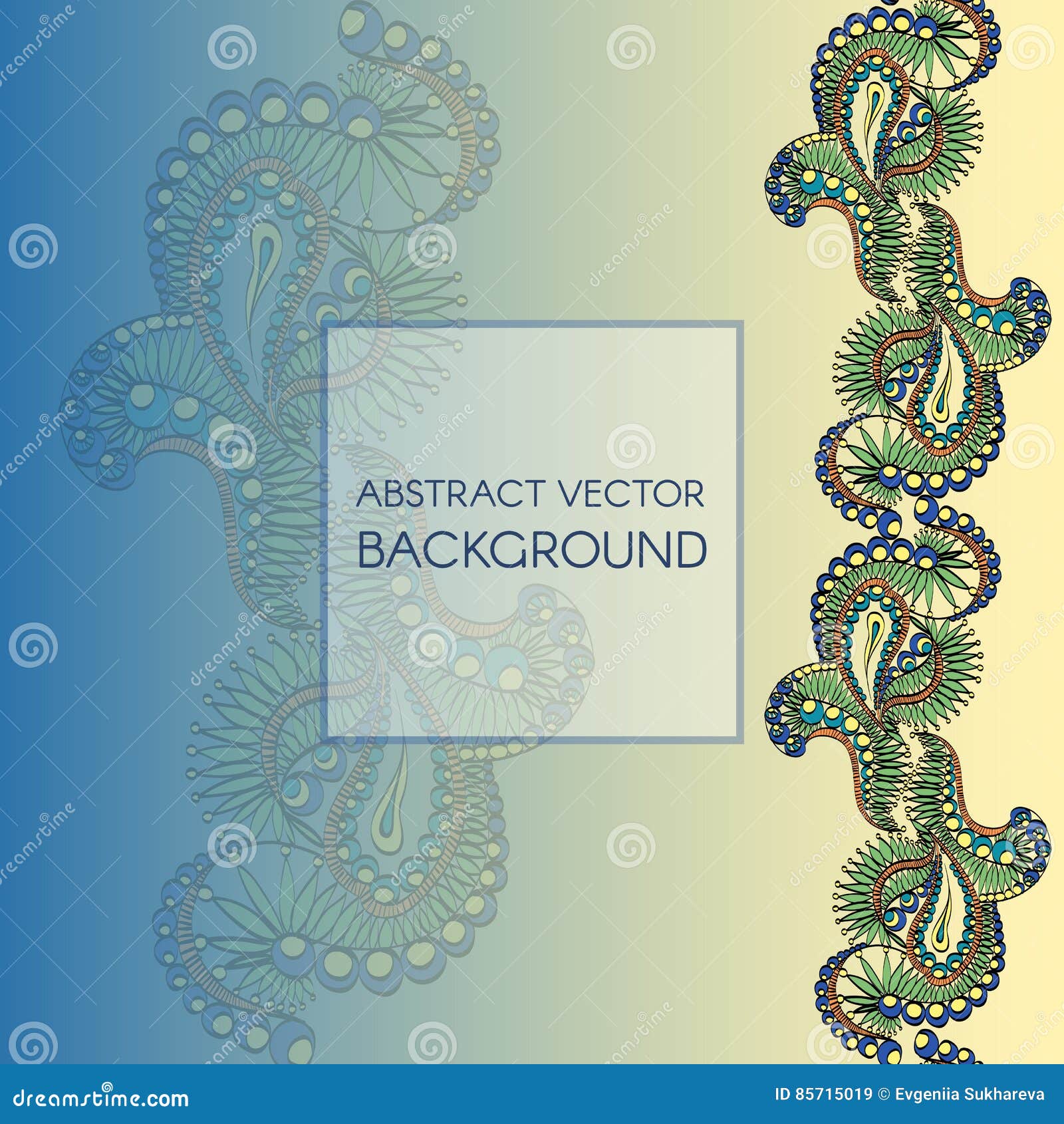 Abstract Vector Pattern with Lace Stylized Objects Stock Vector ...