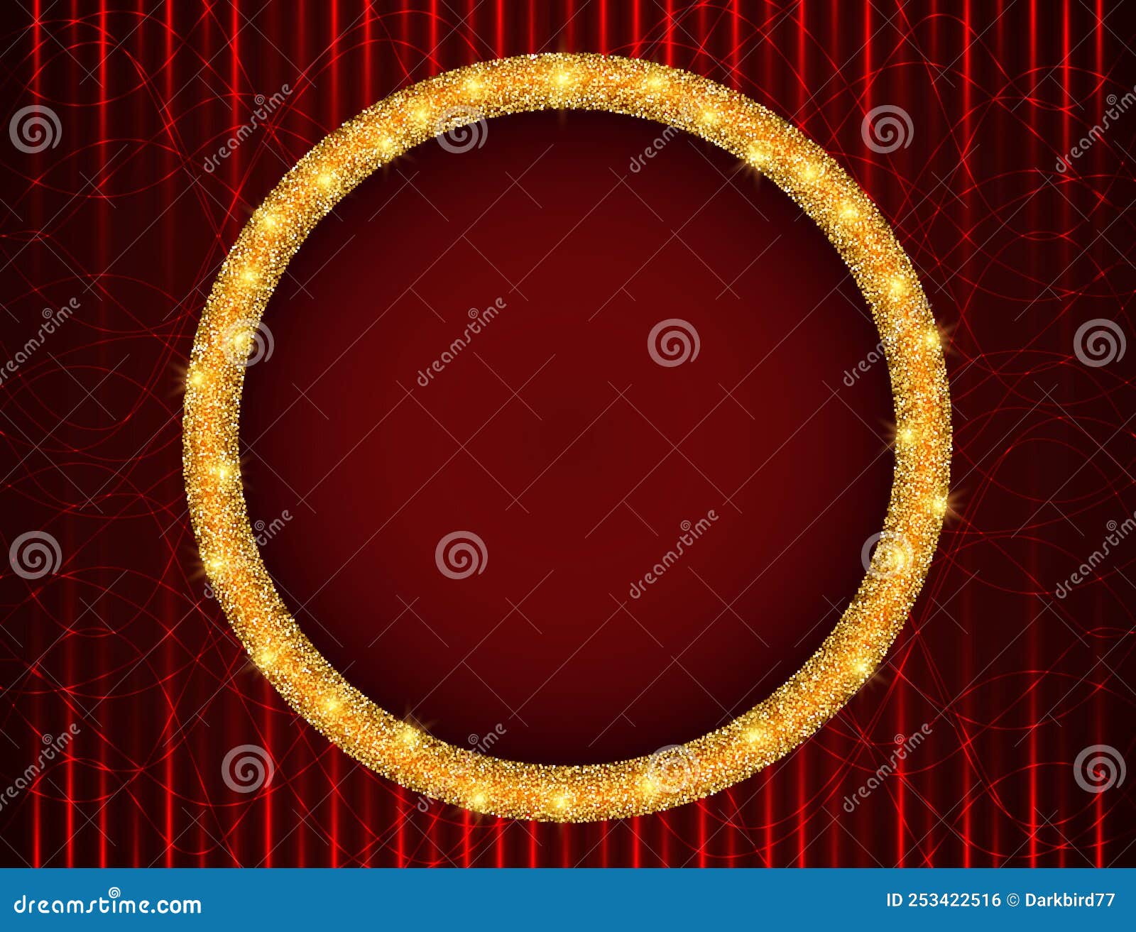 Abstract Vector Pattern Red Background Illustration with Round Shining ...