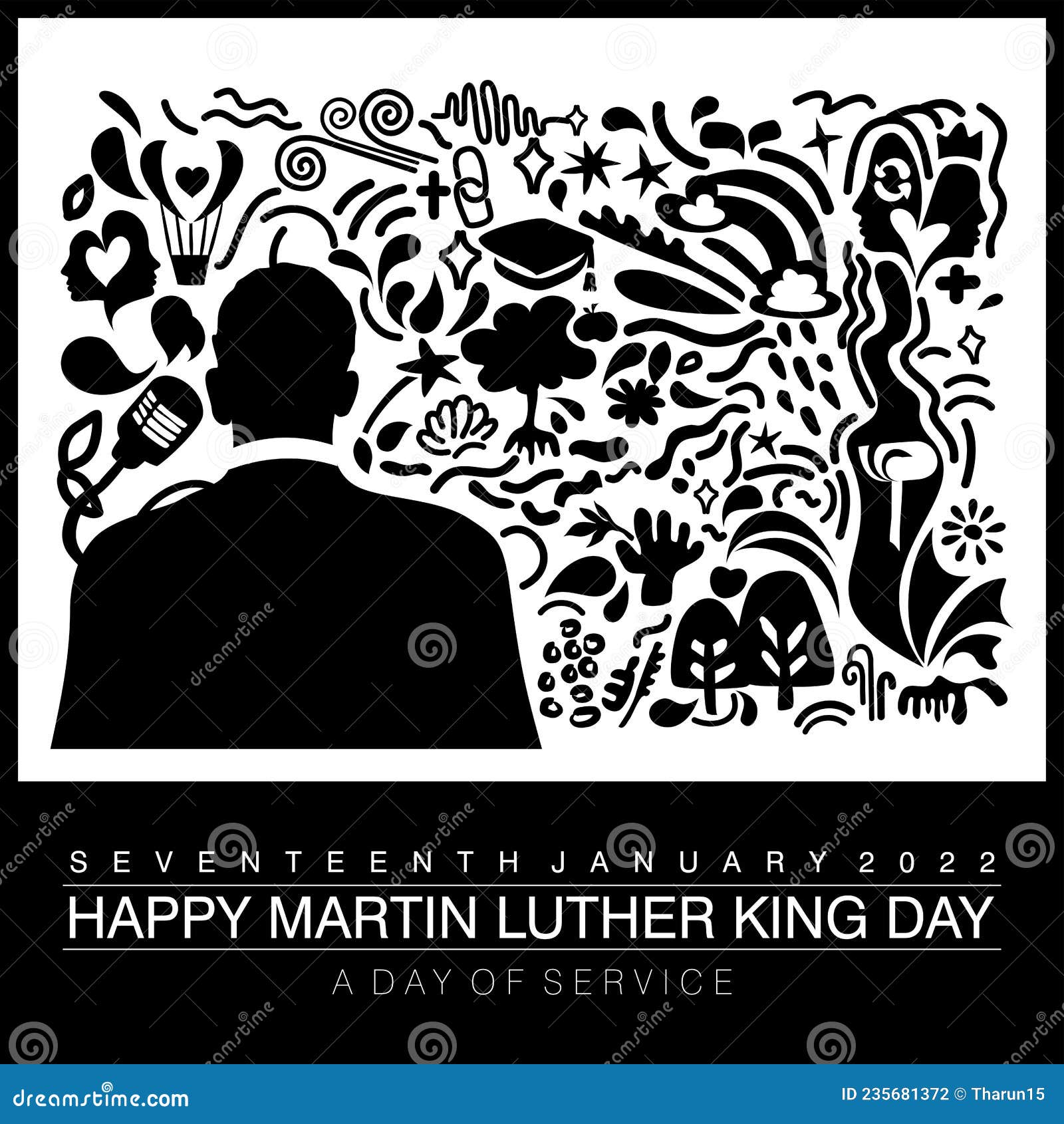 An Abstract Vector Poster Illustration for MLK Day in Abstract Designs ...